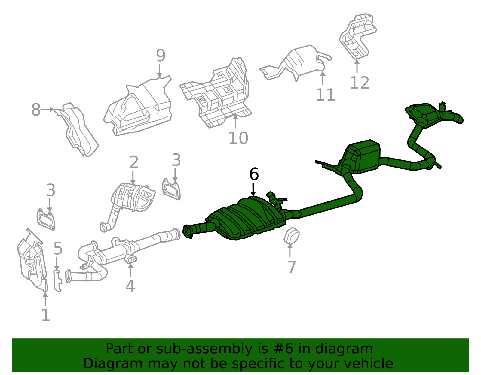 2017-2025 Chrysler Pacifica Exhaust Muffler And Resonator 68577219AA ...