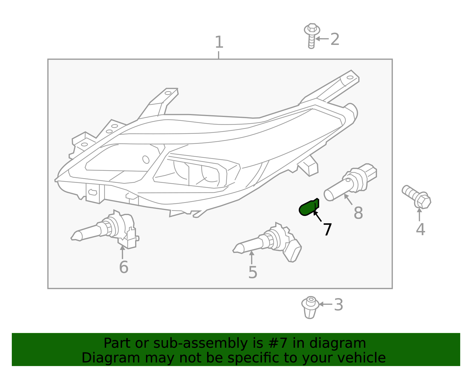 00234-00192 - Center High Mount Stop Light Bulb Longo Toyota Parts