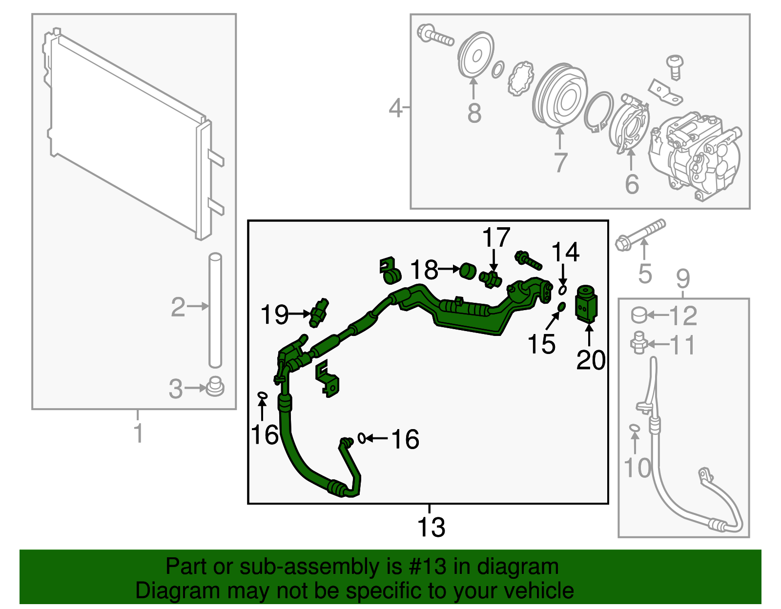 97775-A5600 - 2015-2017 Hyundai - Liquid & Suction Hose Assembly ...