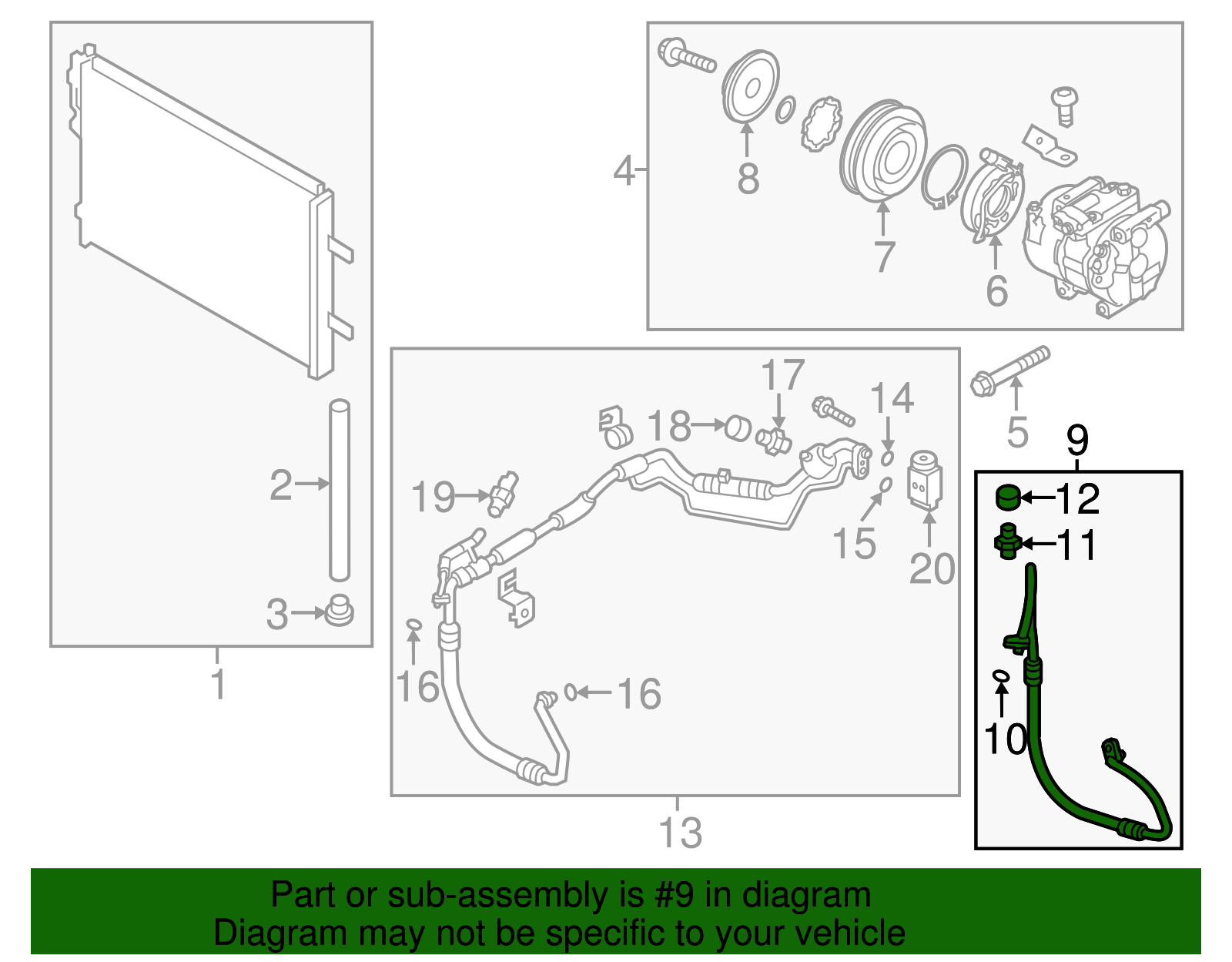 2014-2017 Hyundai Discharge Hose 97762-3X600 | QuirkParts