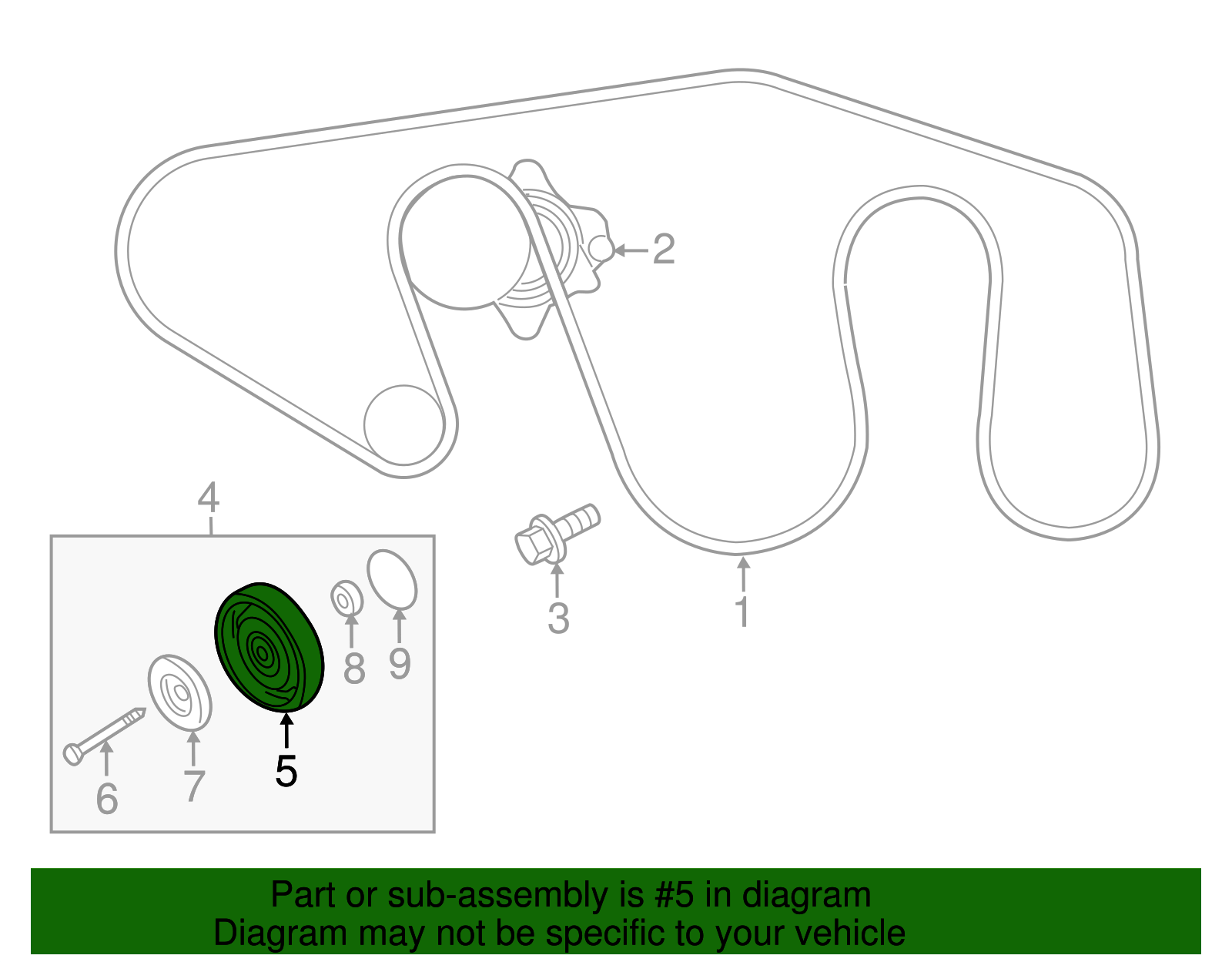 2004-2021 Nissan Pulley 11927-7S000 | Nissan Parts Central