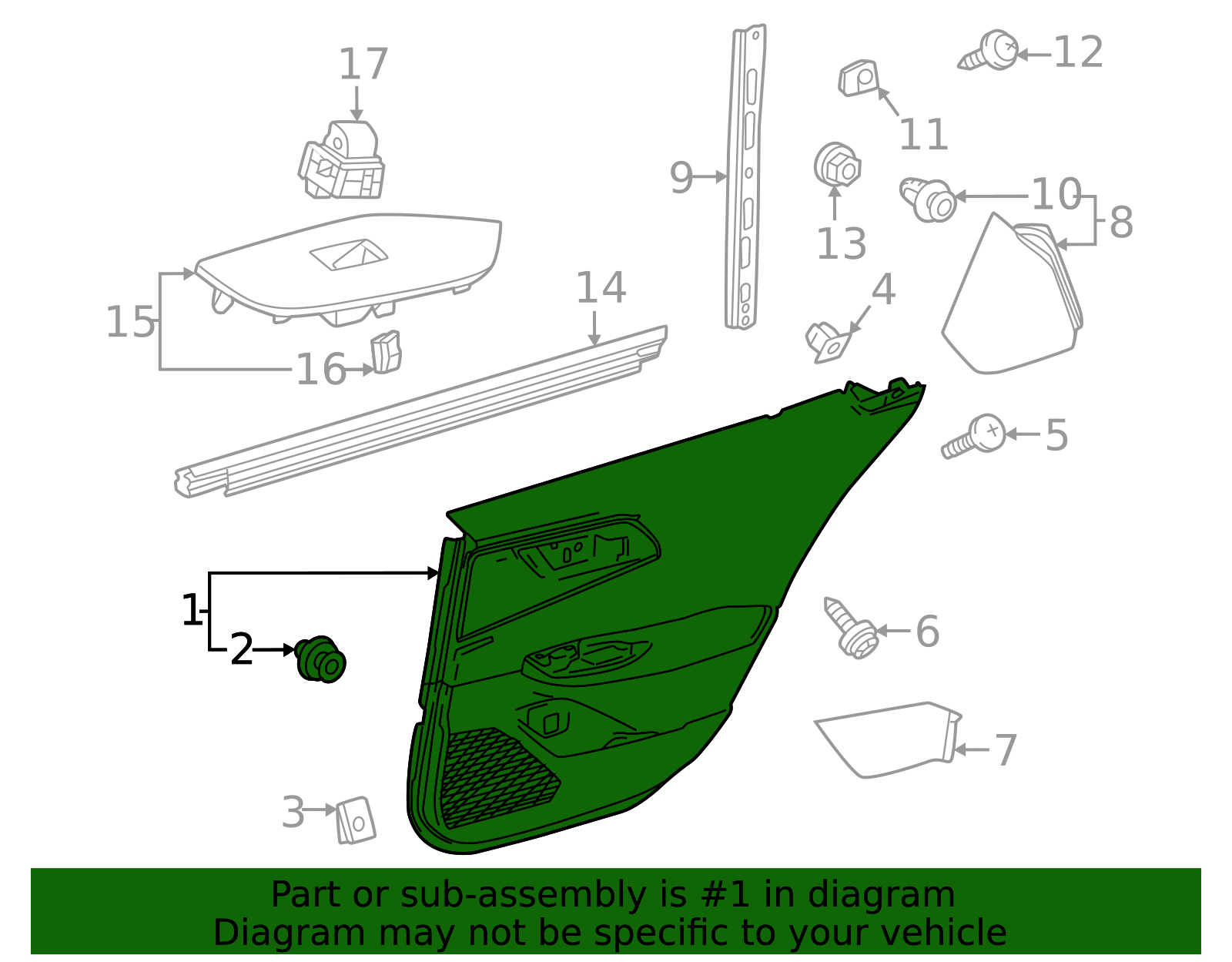 2023-2025 Toyota Prius Door Interior Trim Panel 67630-47610-C1 | Olathe ...