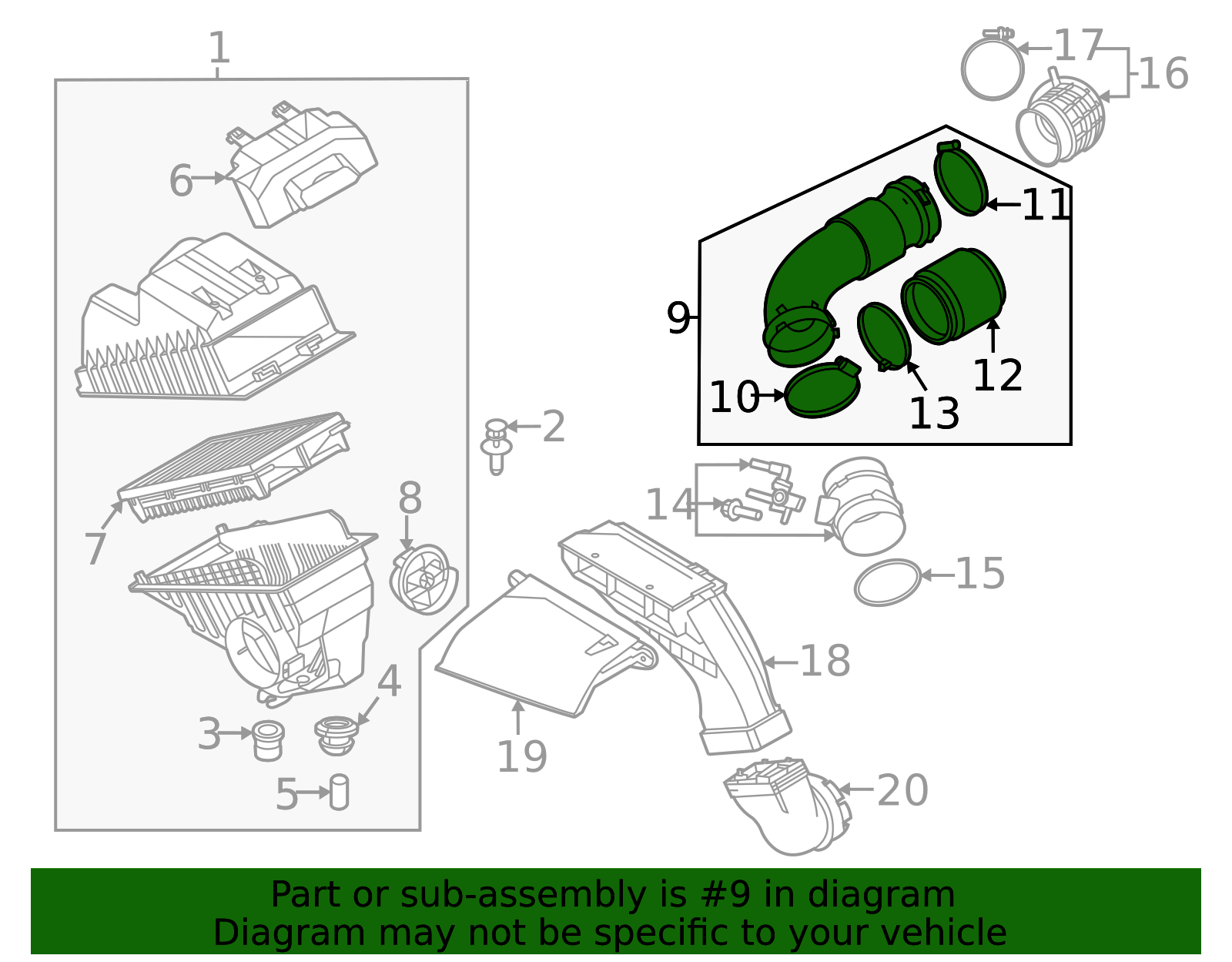 2021-2025 Kia Engine Air Intake Hose 28130-L1600 | TascaParts.com