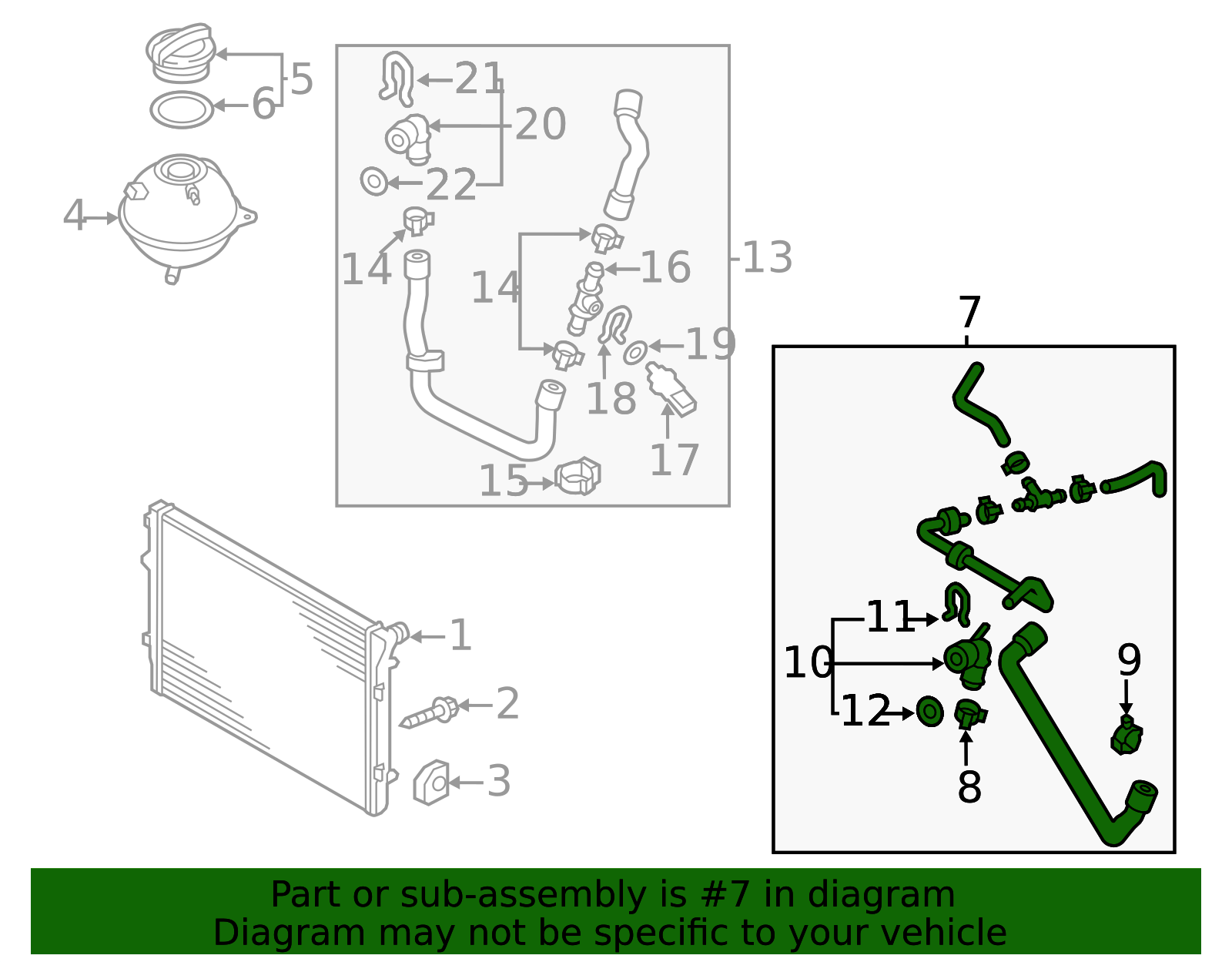 Radiator Hose 1K0-122-101-JS - Dependable OEM Engine Cooling ...