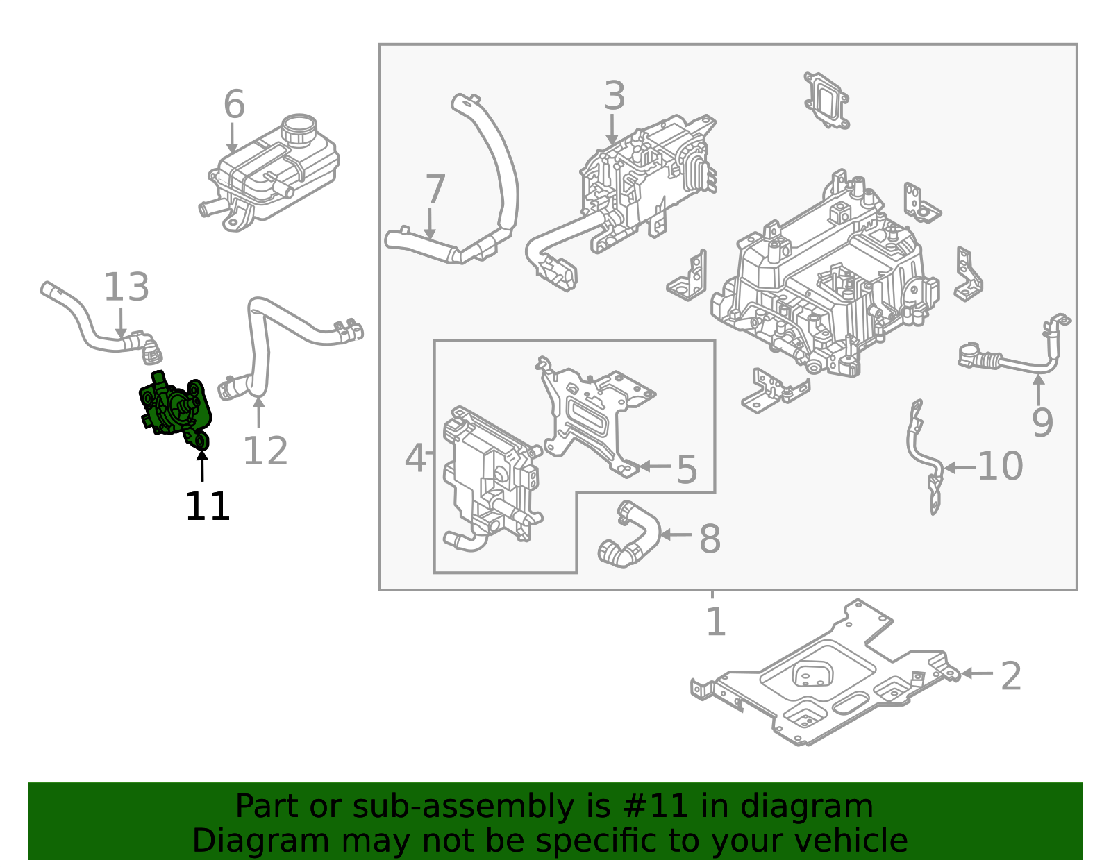 375W5-P4500 - Drive Motor Inverter Cooler Water Pump 2021-2025 Kia ...