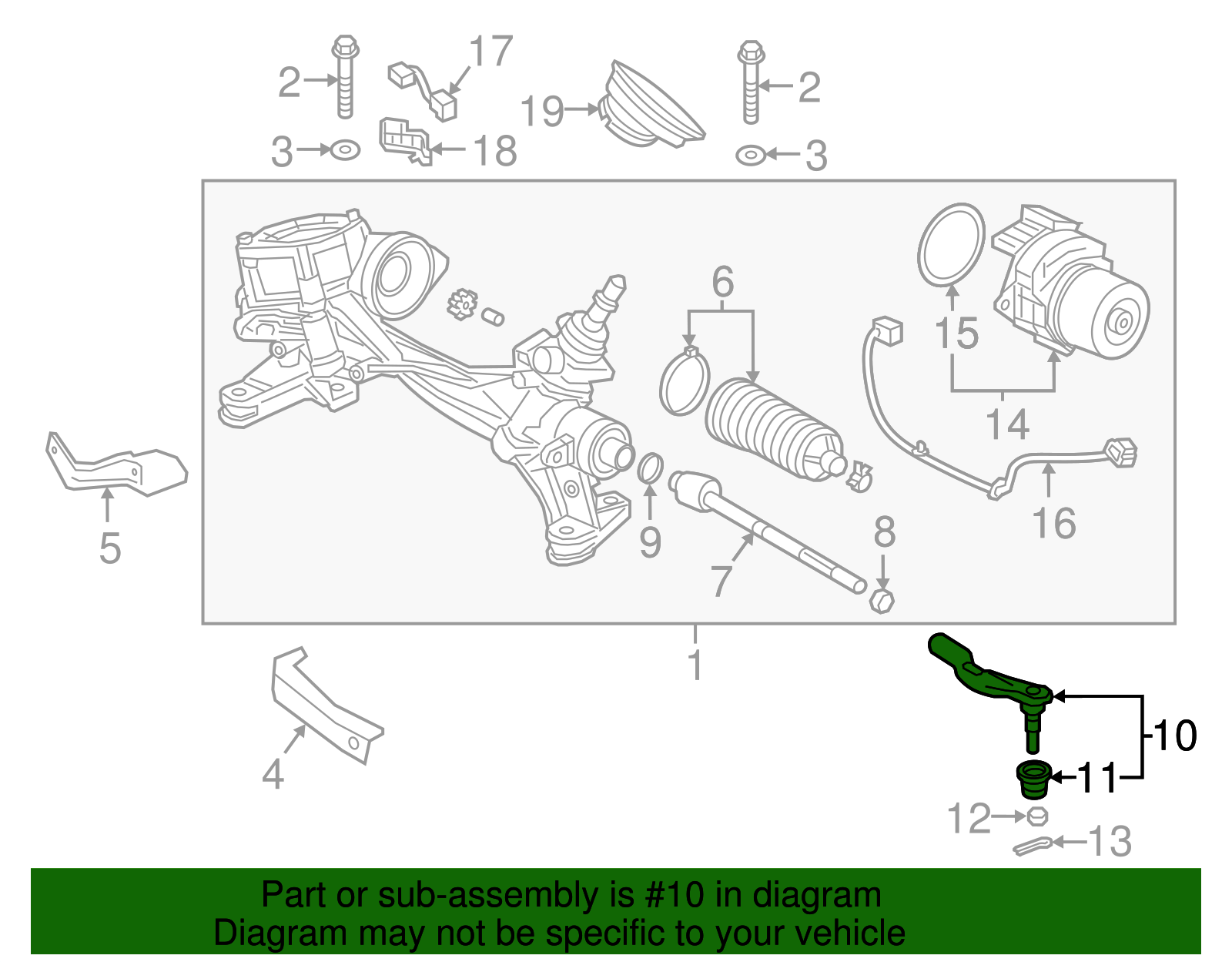 53540-TLA-A01 - 2020-2022 Honda CR-V - End R Tie Rod | Honda Car Parts ...