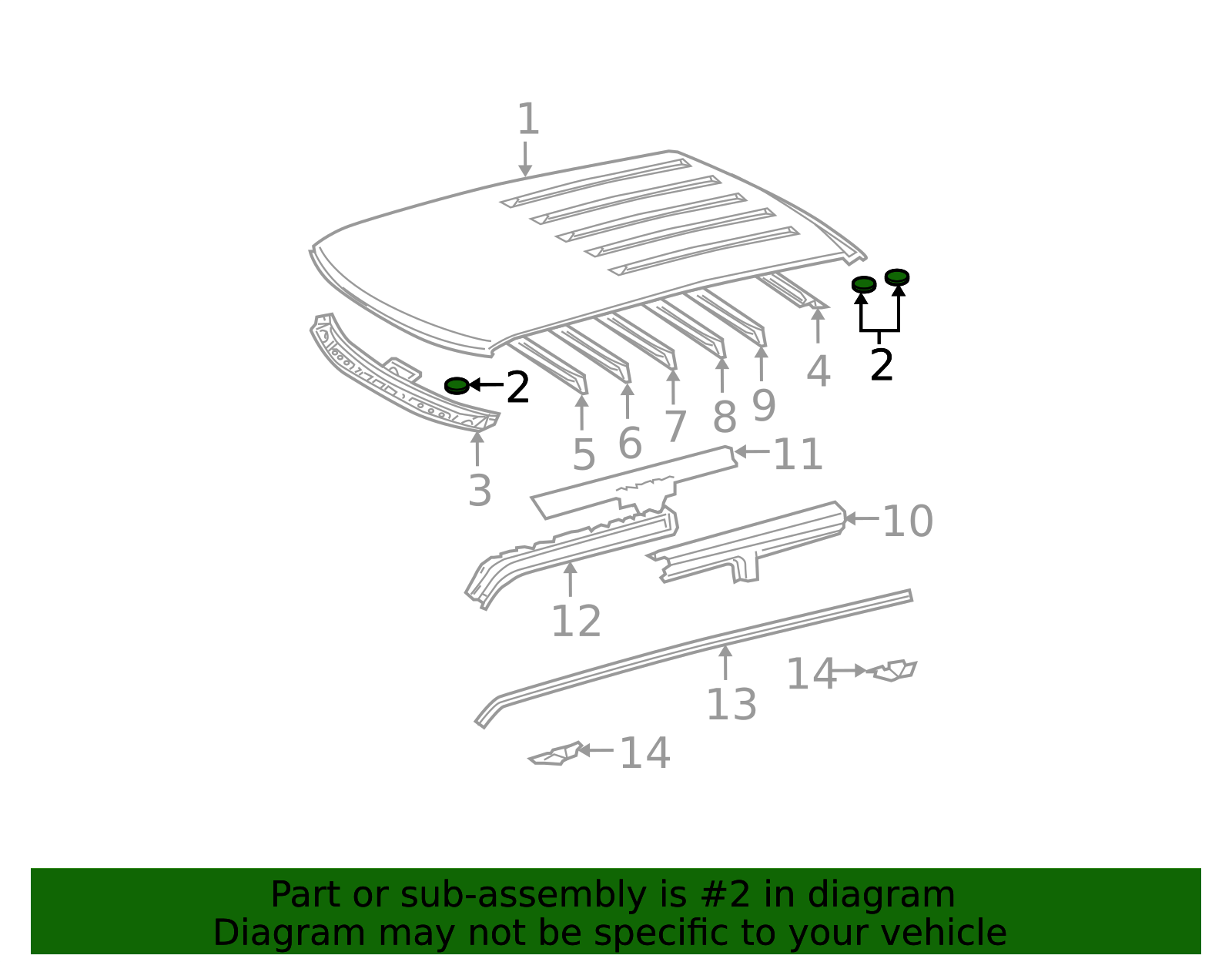 2005-2006 Scion xB Roof Panel Plate 61824-52030 | Toyota Parts Center