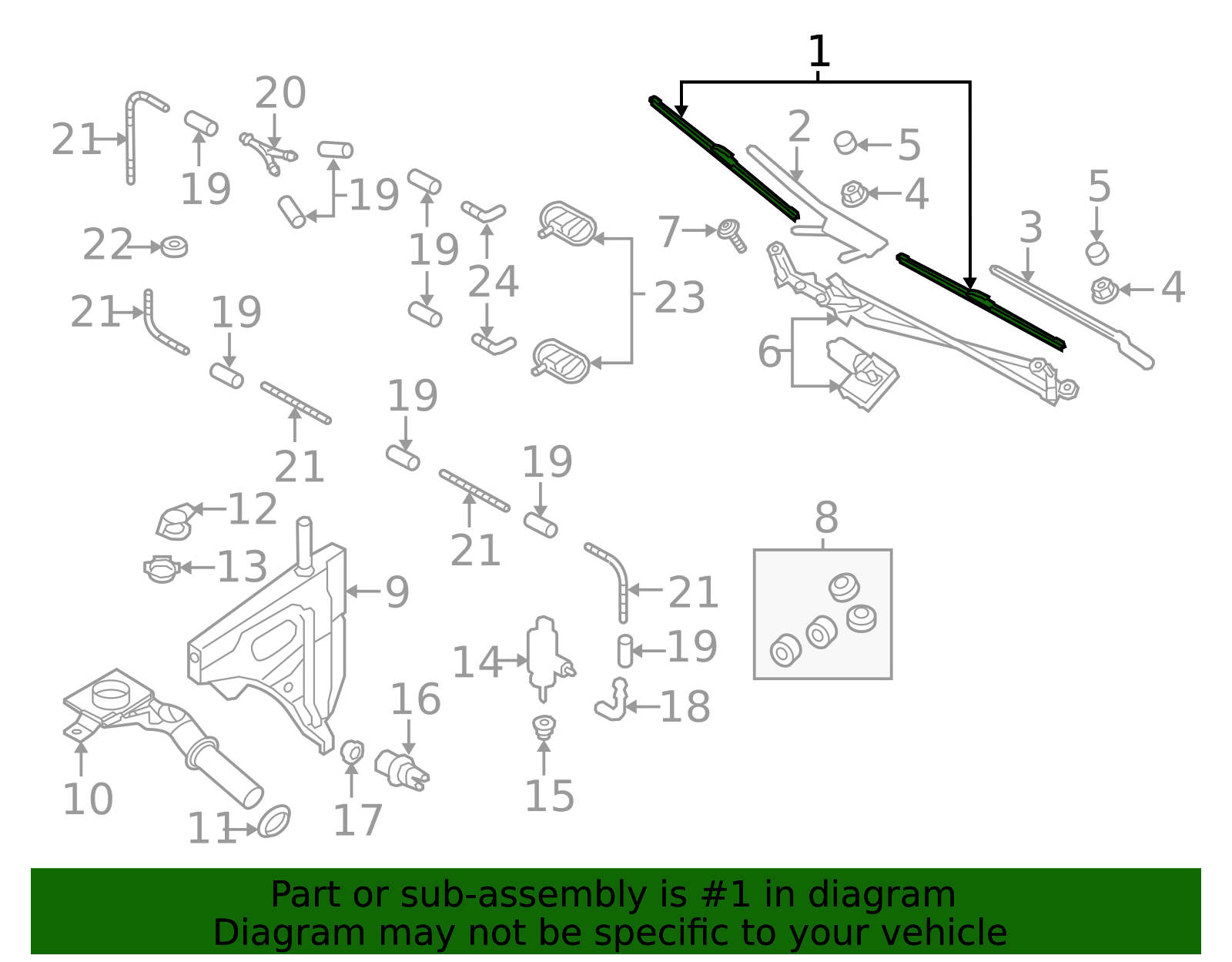 2017-2025 Audi Wiper Blade 4M1-998-002 | OEM Parts Online