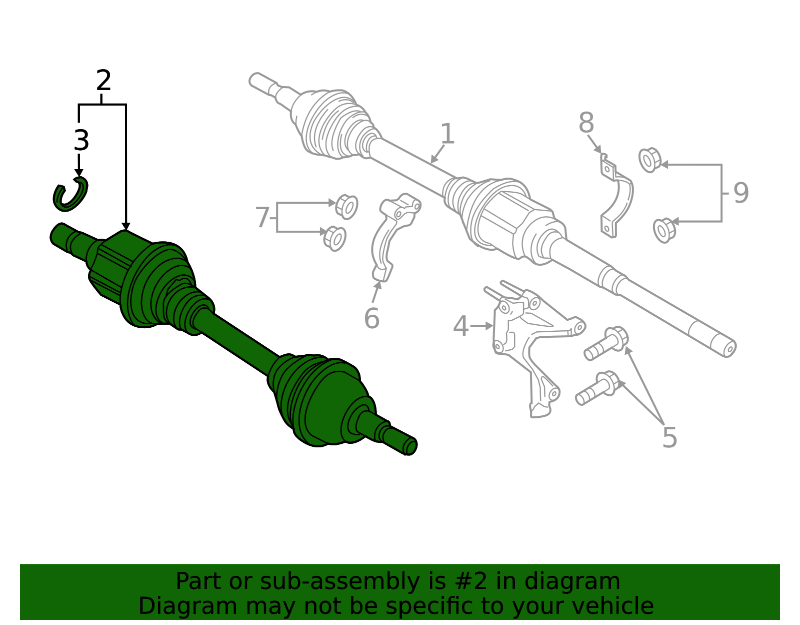 F2GZ-3B437-L - Axle Assembly 2015-2018 Ford | Big 3 Auto Parts