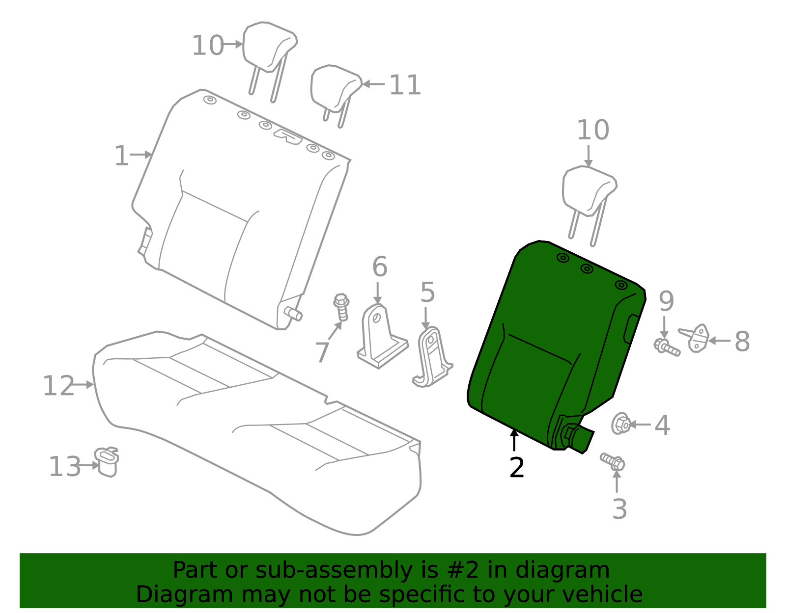 2021-2023 Nissan Kicks Seat Back Assembly 88650-5R00B | Bill Kay Nissan ...