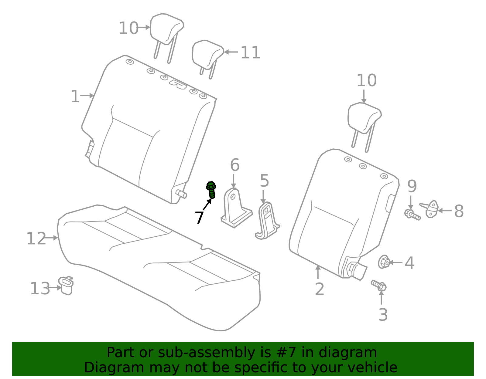 2018-2025 Nissan Seat Back Assembly Bolt 86899-79900 | Hoffman Nissan Parts