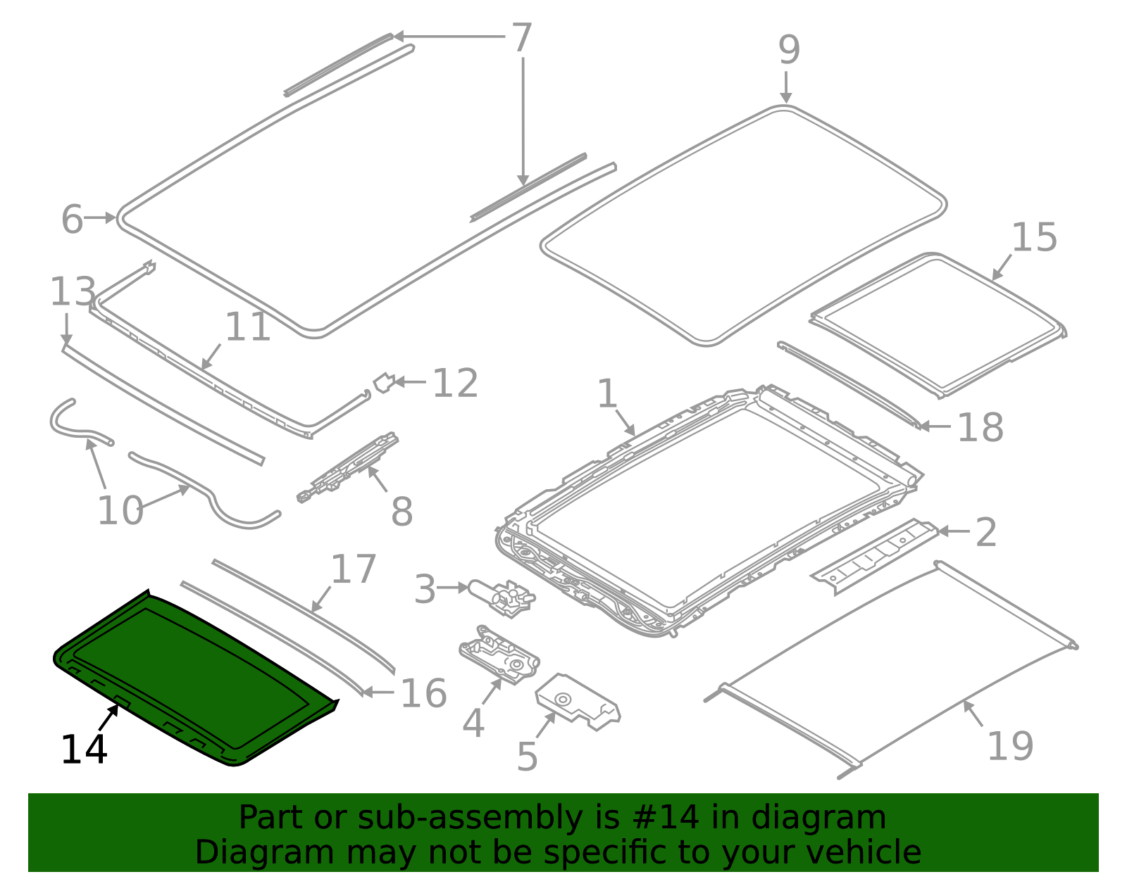 2019-2025 BMW X5 2019-2024 BMW X5 - Glass Panel 54-10-9-466-703 | BMW ...