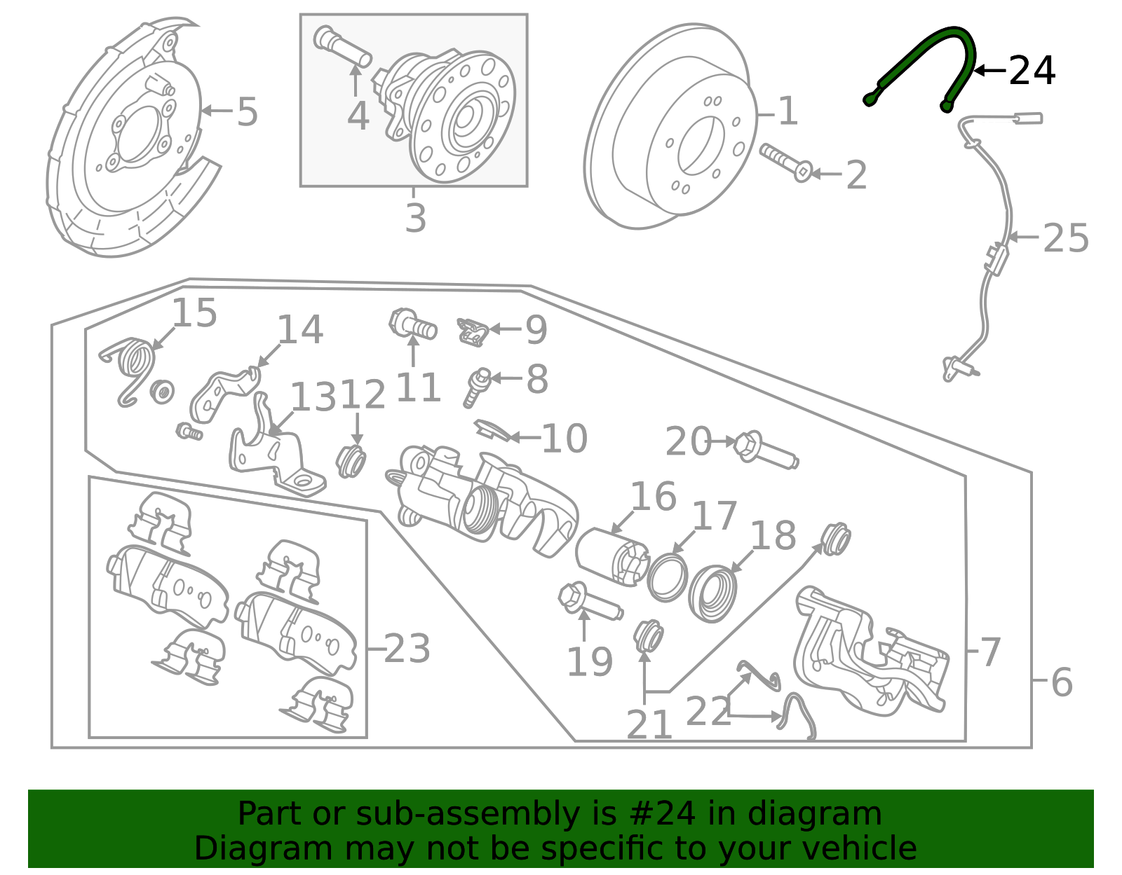 58737-H8300 - Brake Hose 2018-2023 Kia Rio | Kia.Parts Store