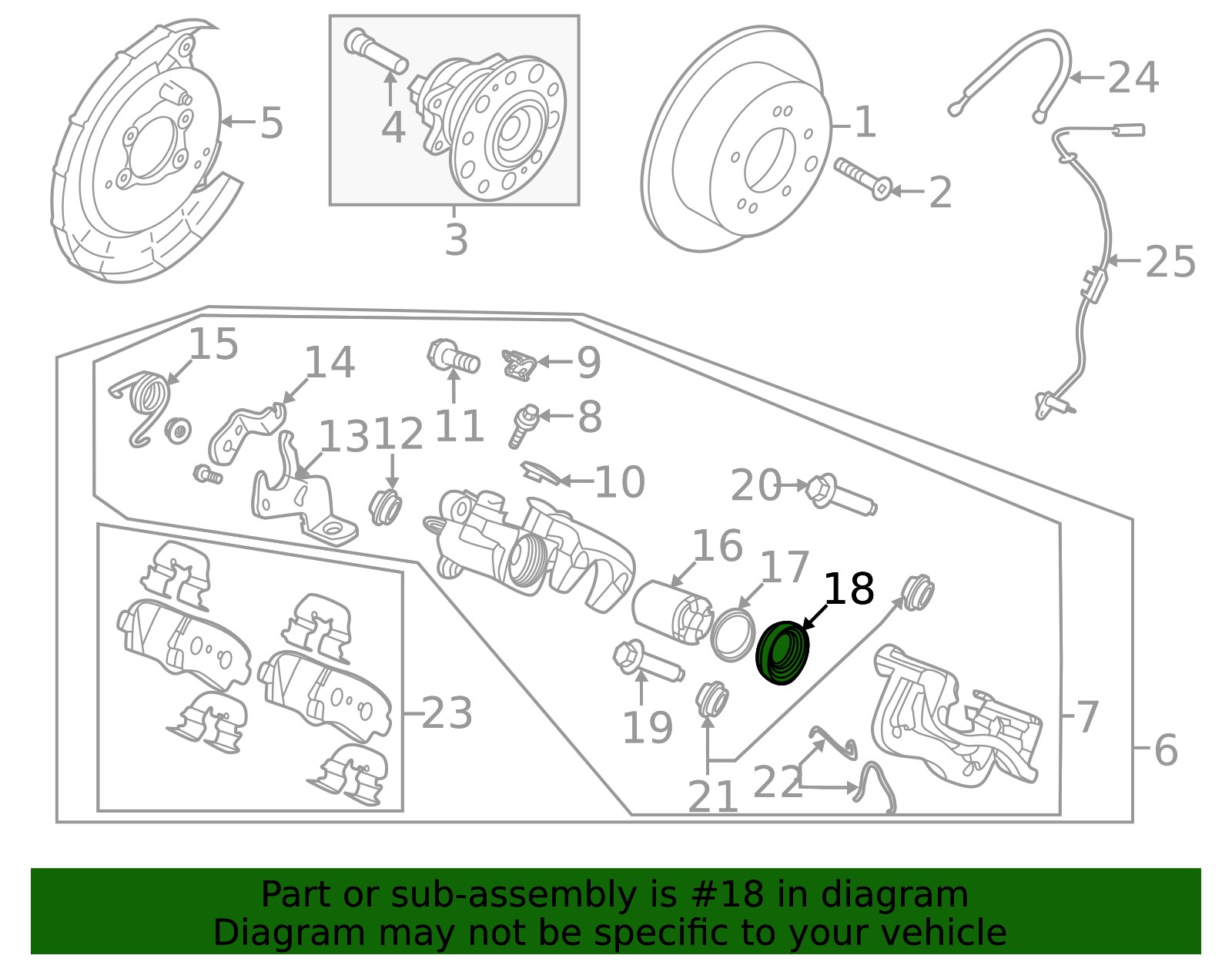 58233-28300 - Disc Brake Caliper Piston Boot 2004-2025 Kia | Kia.Parts ...