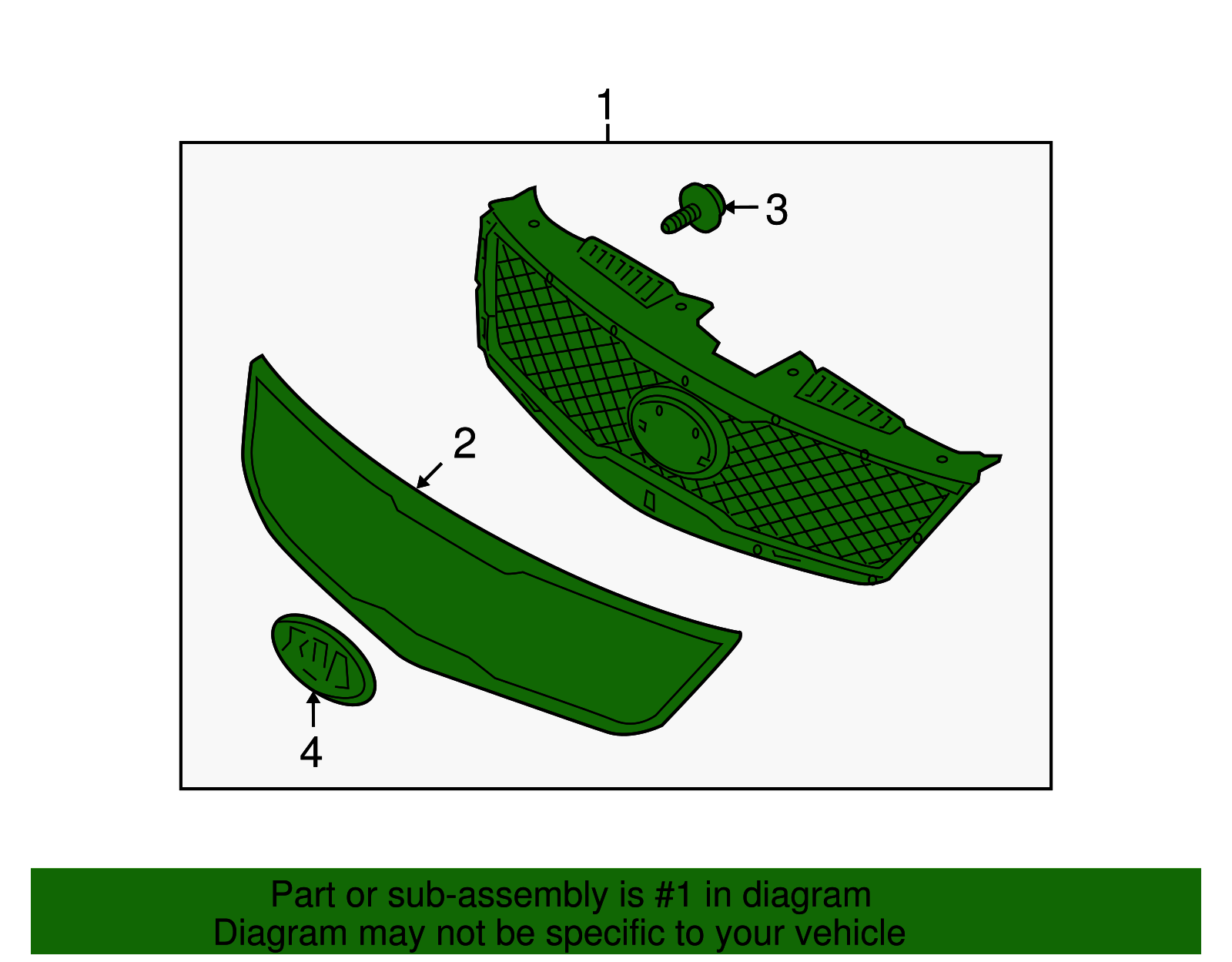 86350-1M010 - Grille Assembly 2010 Kia Forte | Kia.Parts Store