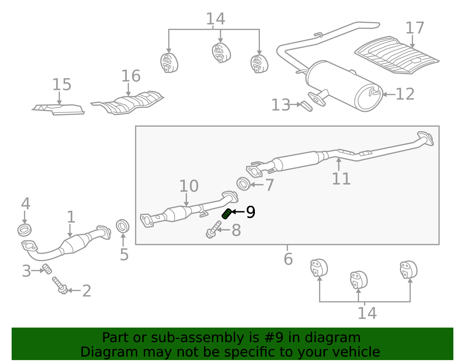 2004-2020 Toyota Spring, Exhaust Pipe 90501-A0007 | Toyota Parts Center