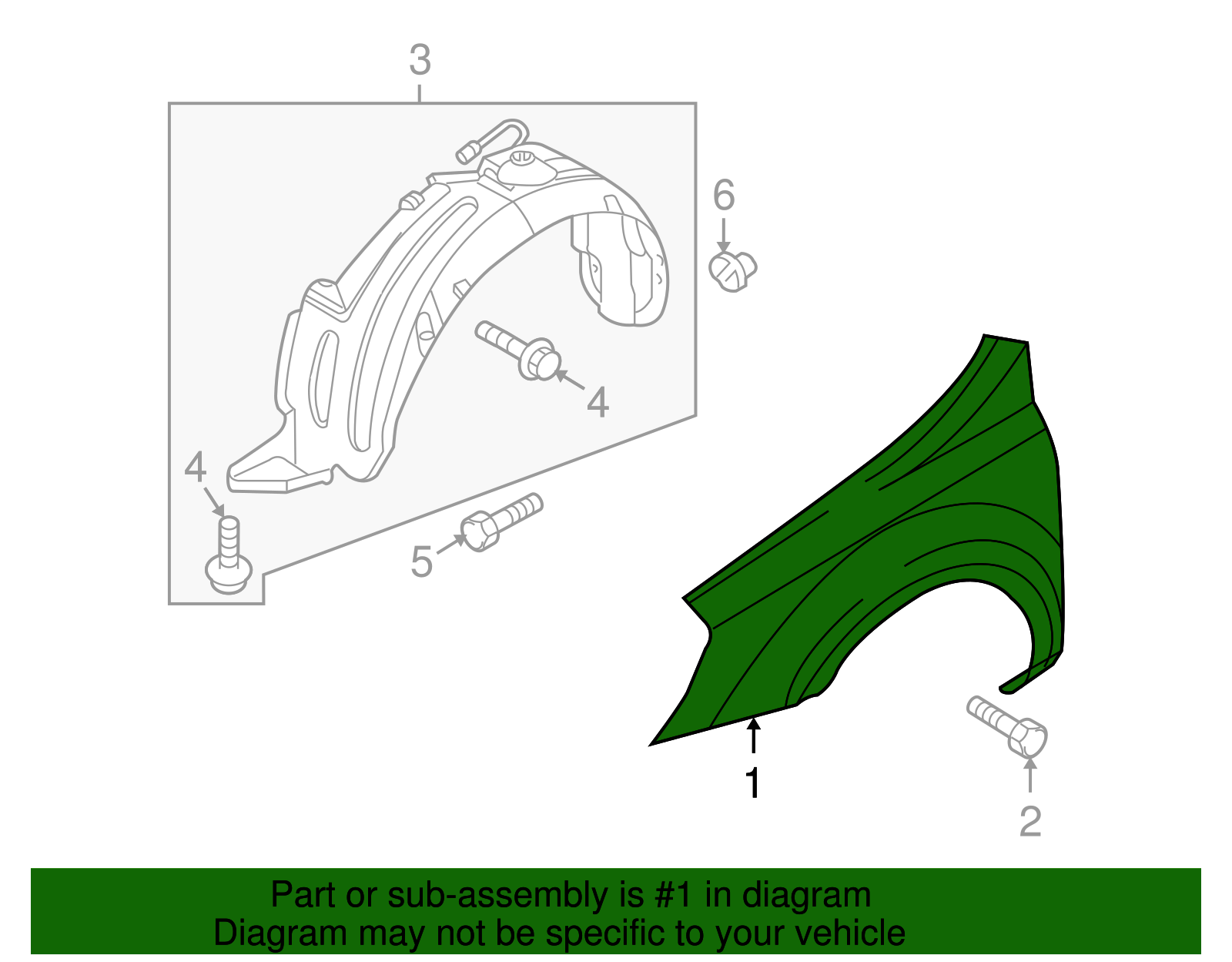 Hyundai - 66311-4J010 - Fender - 2007-2008 Hyundai Entourage | OEM ...