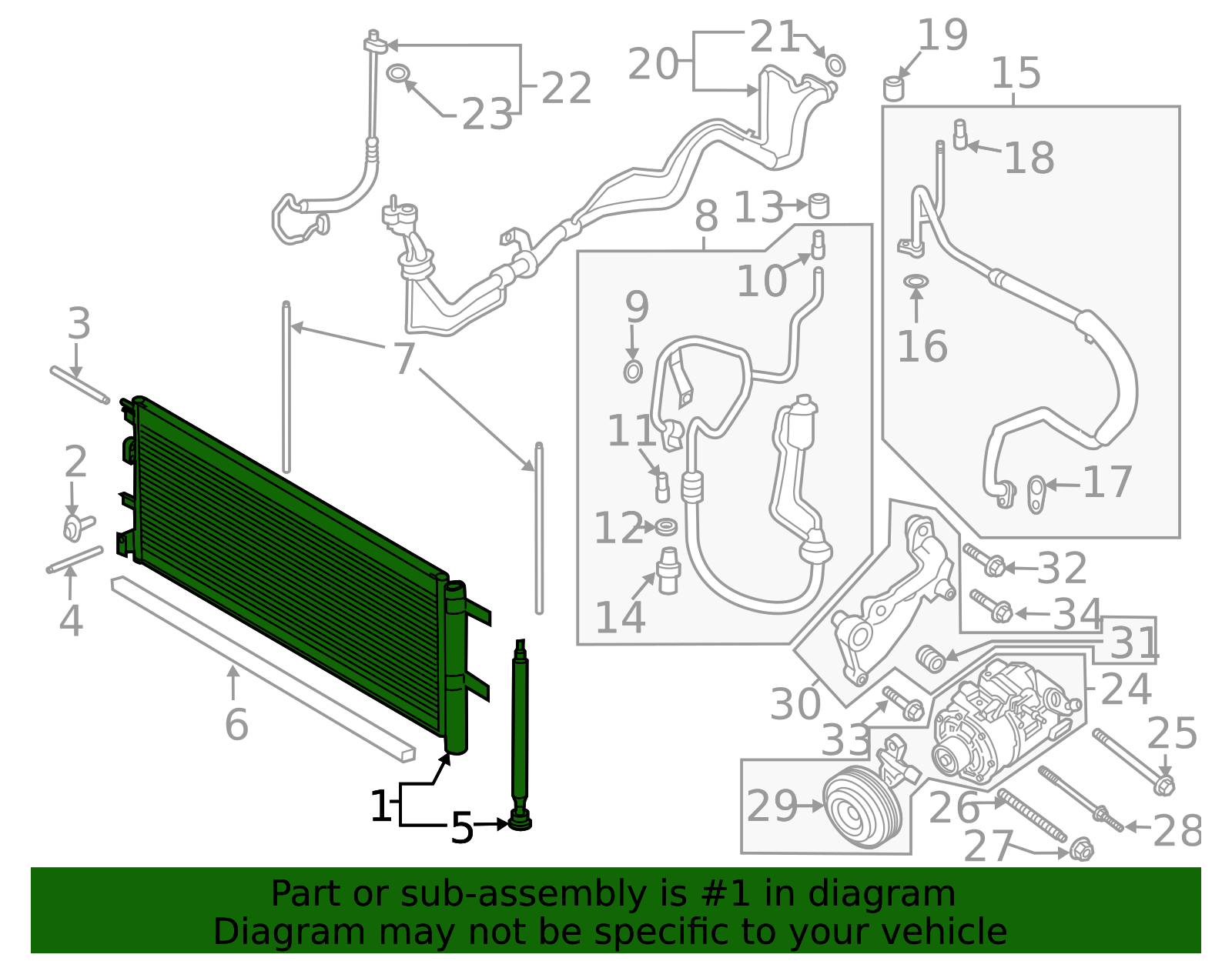 2017-2020 Lincoln Continental Condenser G3GZ-19712-B | Ford OEM Parts ...