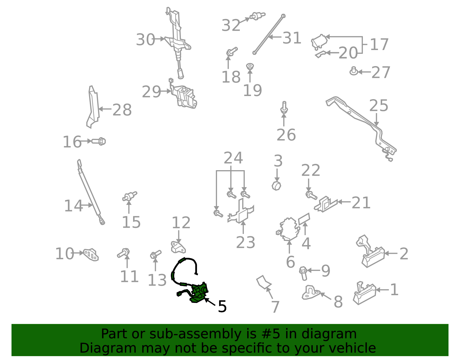 TD11-62-310B - Lock Assembly - 2007-2015 Mazda CX-9 | mazdaswag.com