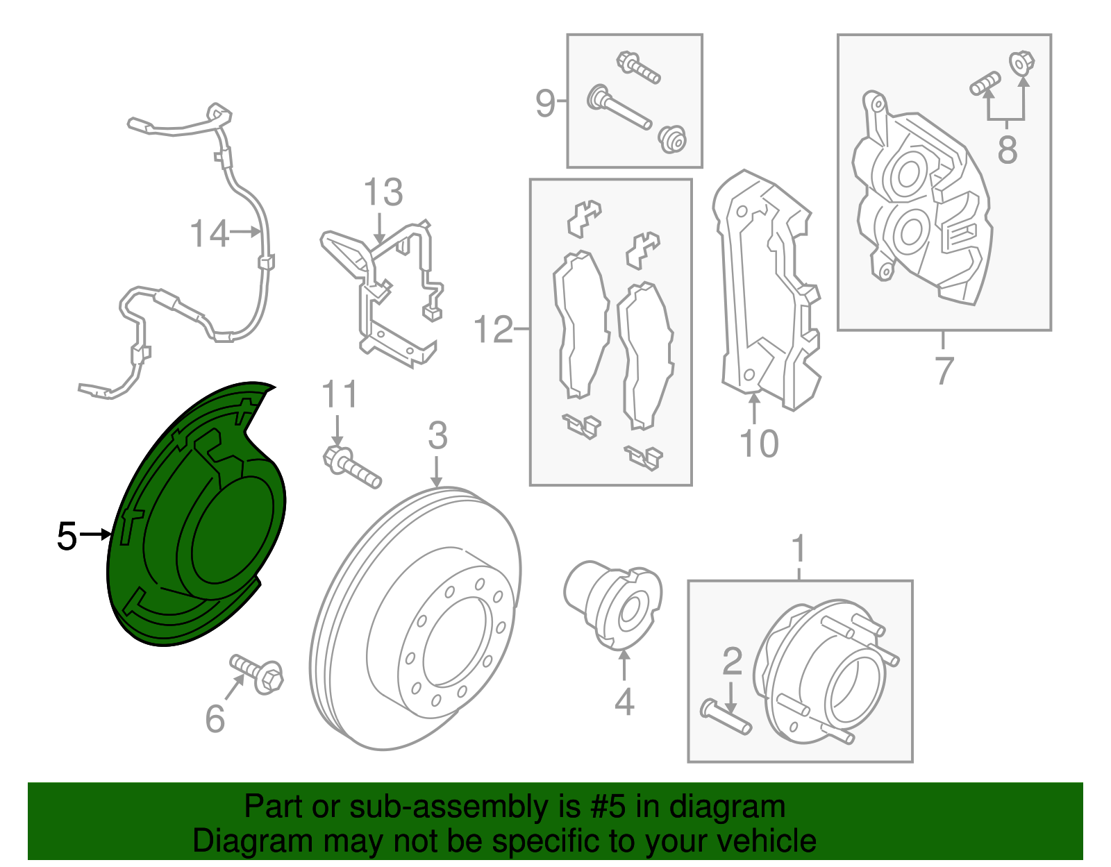 2017-2024 Ford Brake Dust Shield HC3Z-2K005-B | Varsity Ford