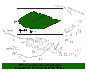 2010-2015 Chevrolet Camaro Hood 23299658 GM | GMPartsDirect.com