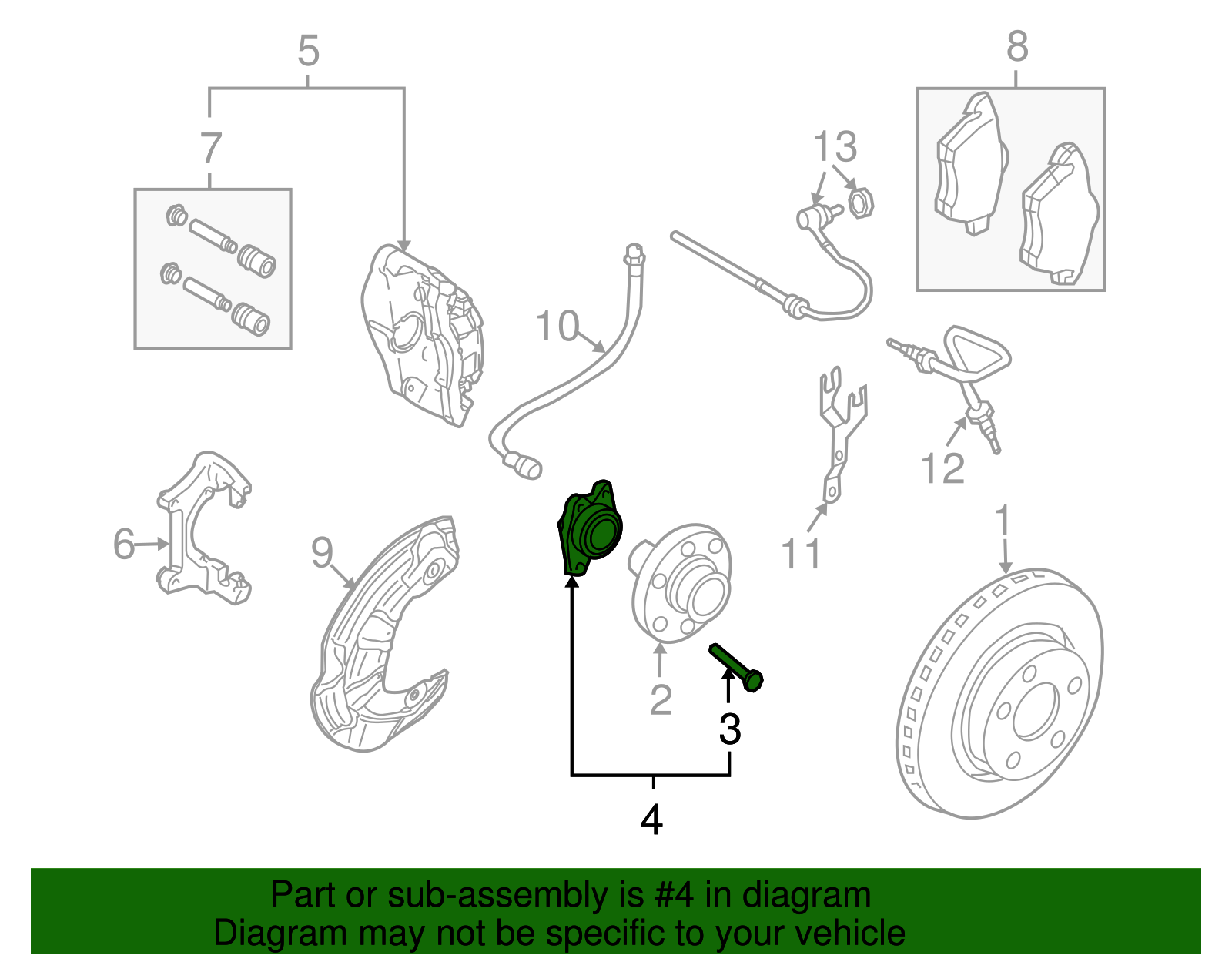1999-2009 Audi Wheel Bearing 8E0-498-625-B | Audi USA Parts