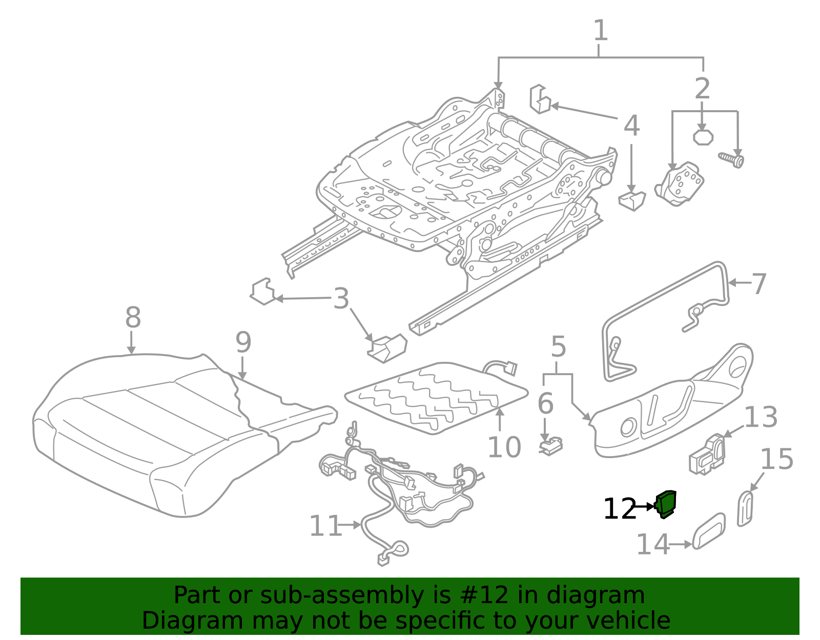 3CN-959-777-QWA - Lumbar Switch 2018-2024 Volkswagen | Wolfsburg Parts ...