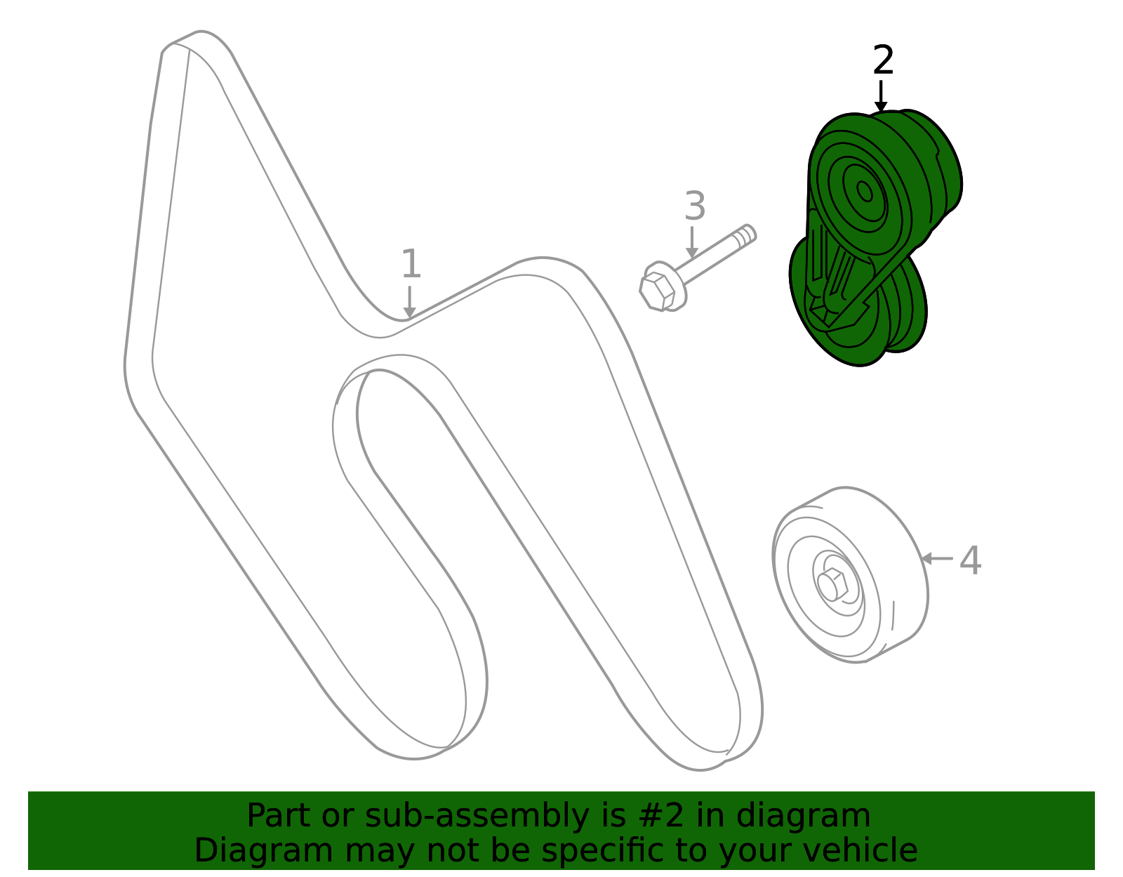 2002-2010 Ford | Belt Tensioner | 5R3Z-6B209-BA | Walls' Ford Parts