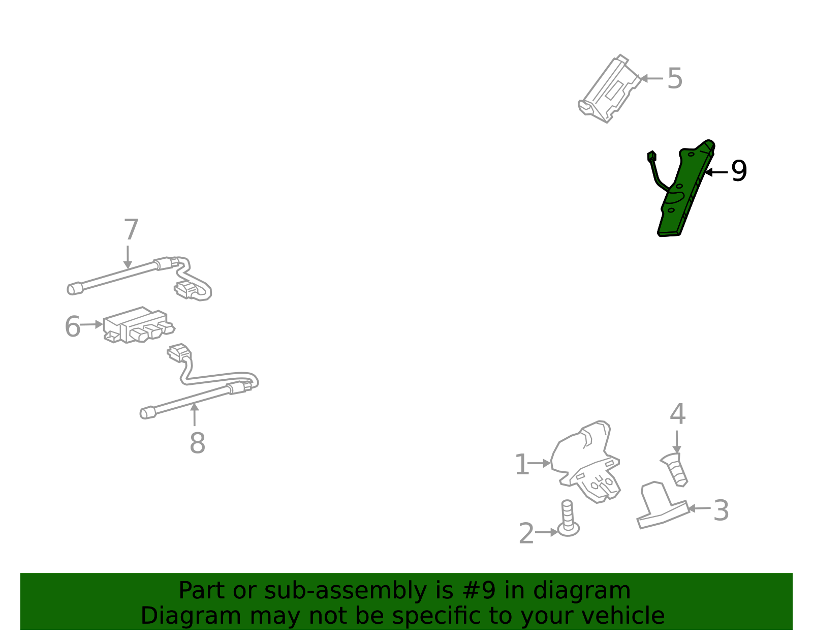 84113518 - 2017-2019 GMC Acadia - Passenger Side Liftgate Side Sensor ...