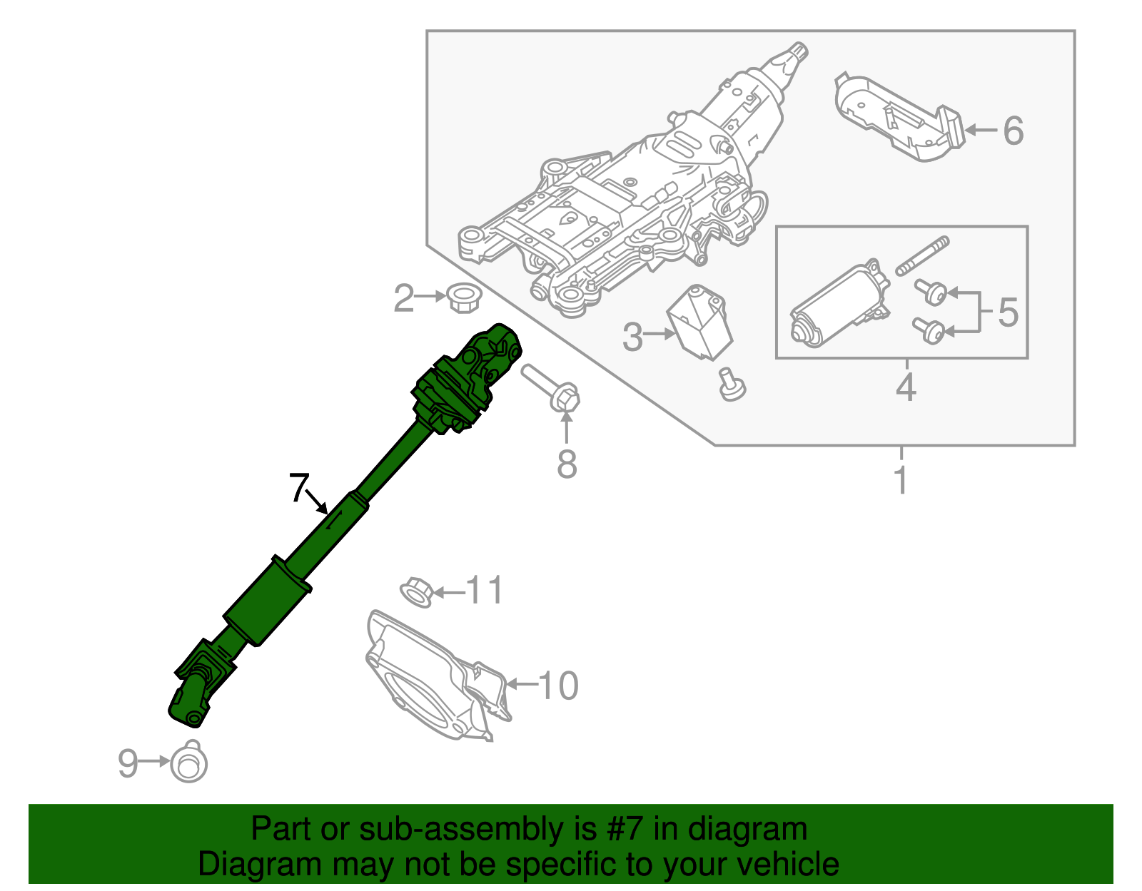 2010-2019 Ford Motorcraft™ Lower Shaft STCS-2 | TascaParts.com