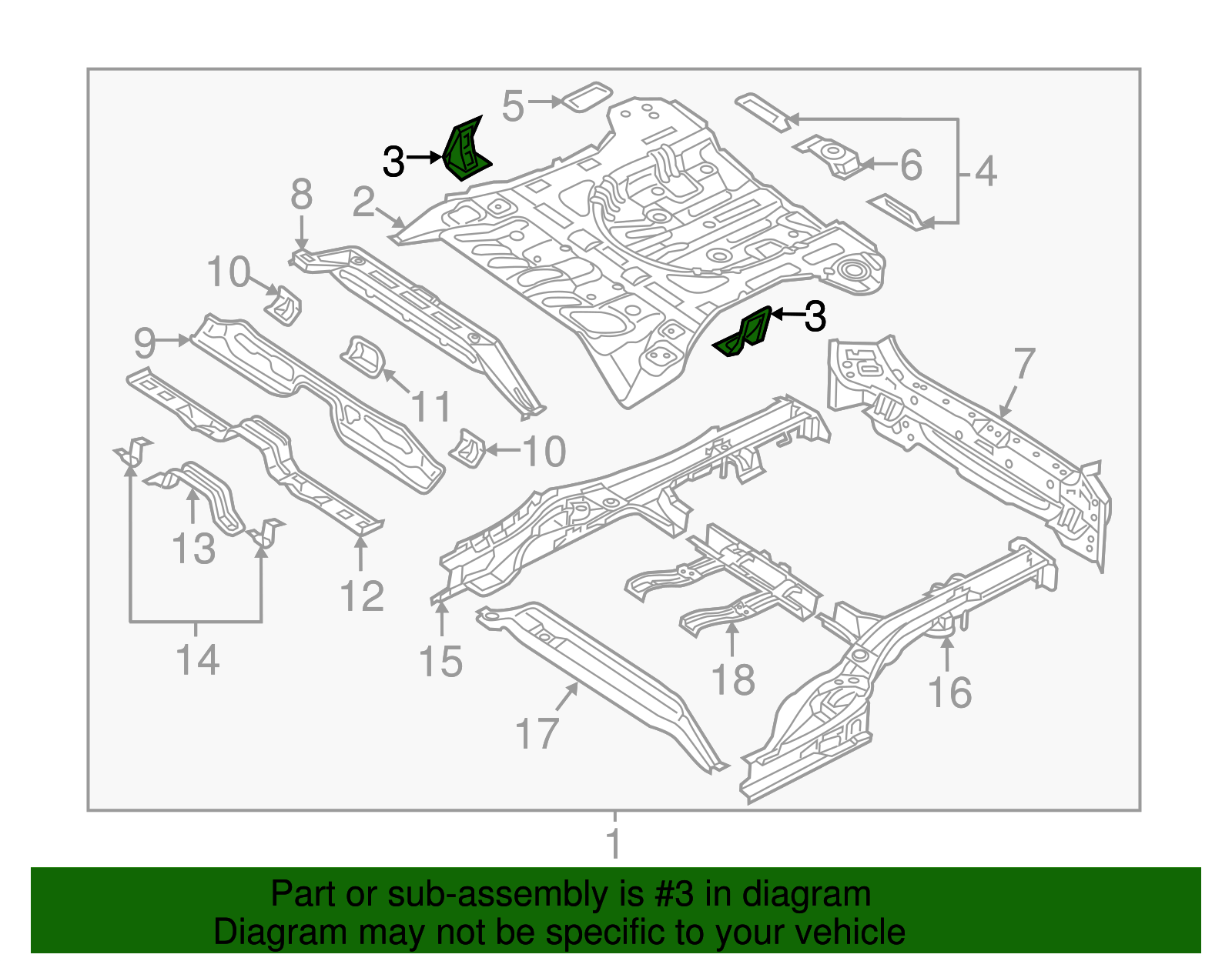 2017-2022 Kia Sportage Floor Side Extension - Passenger Side (RH) 65546 ...