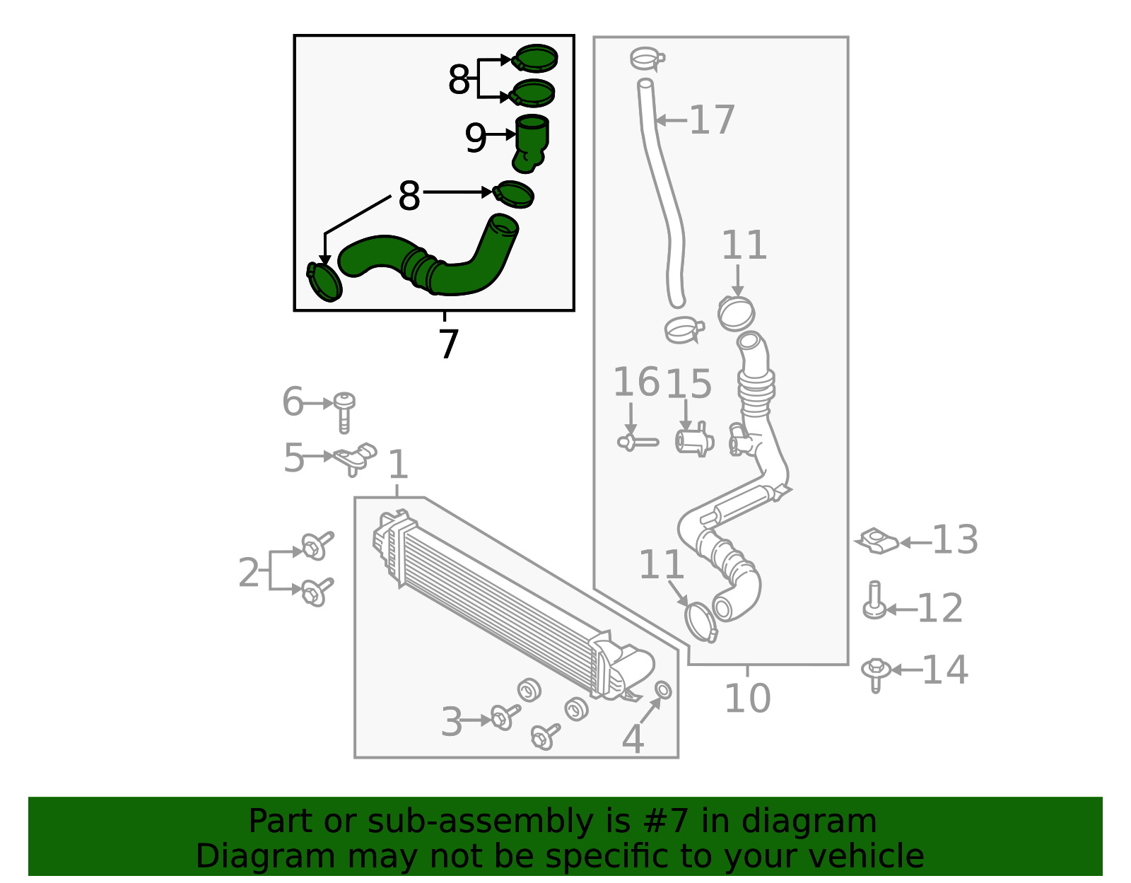 Genuine OEM Ford Part - Inter-Cooler Pipe FS7Z-6K683-A | Genuine OEM ...