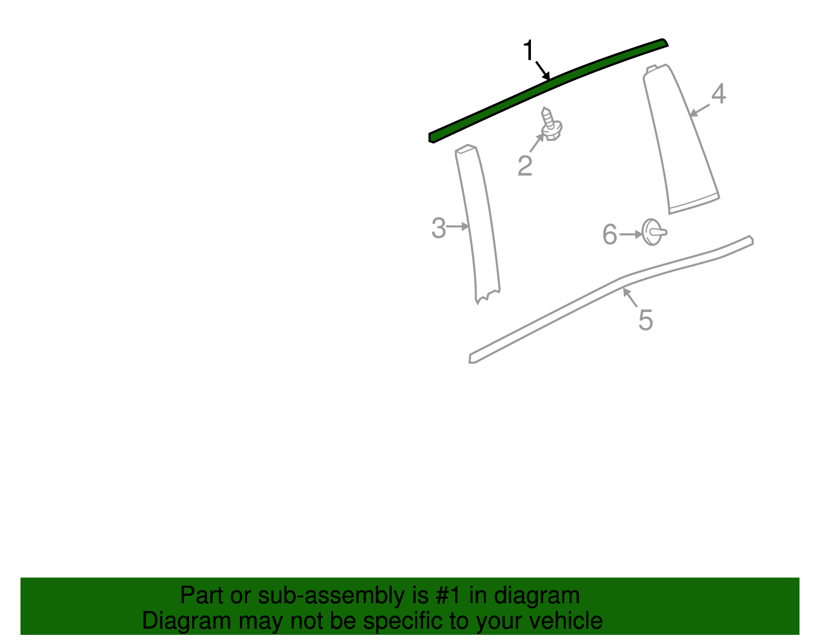 72965-THR-A01 - Molding Assembly L Slide Door Retainer - 2018-2020 ...
