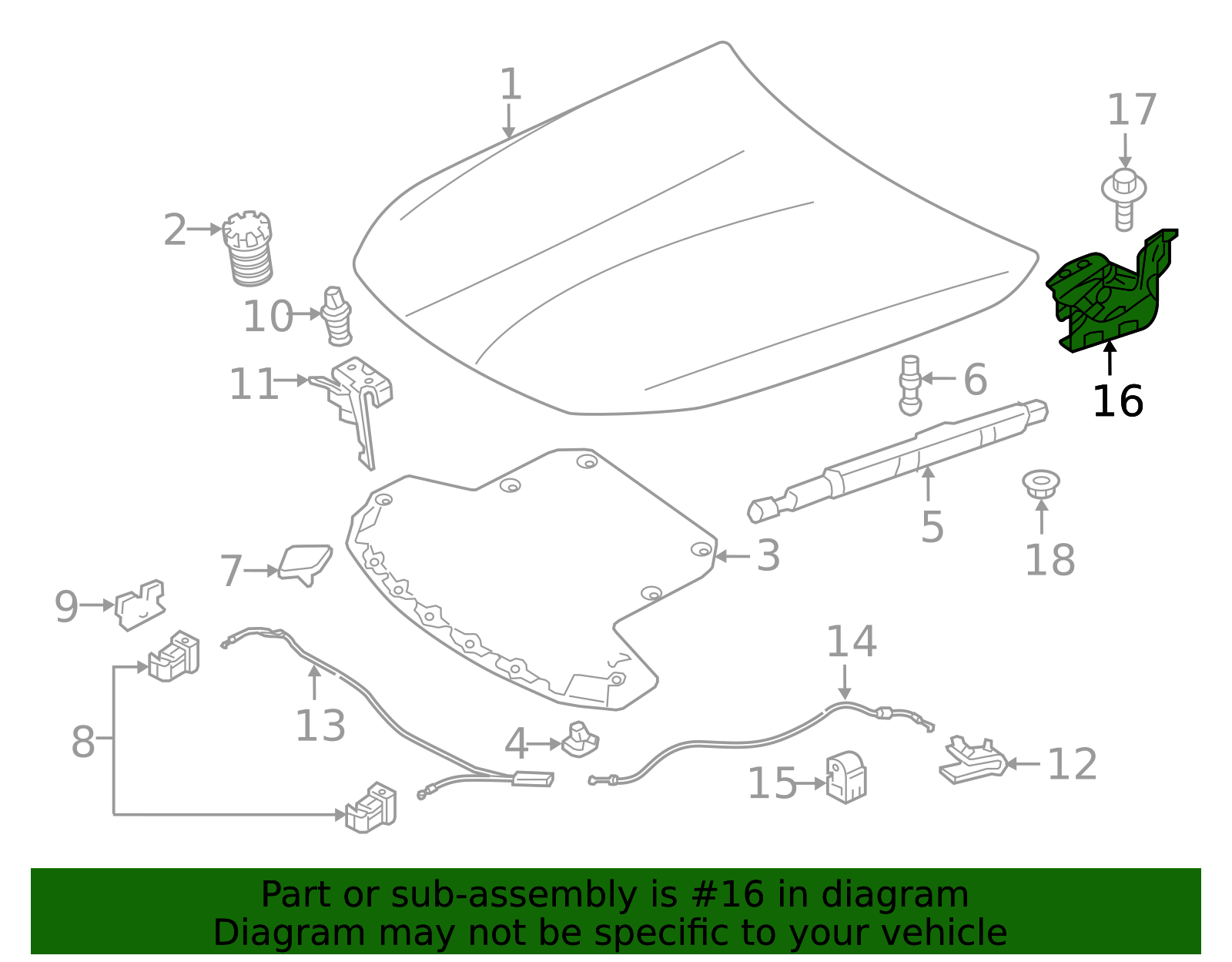 213-880-02-28 - Hood Hinge 2017-2025 Mercedes-Benz | Mercedes-Benz ...