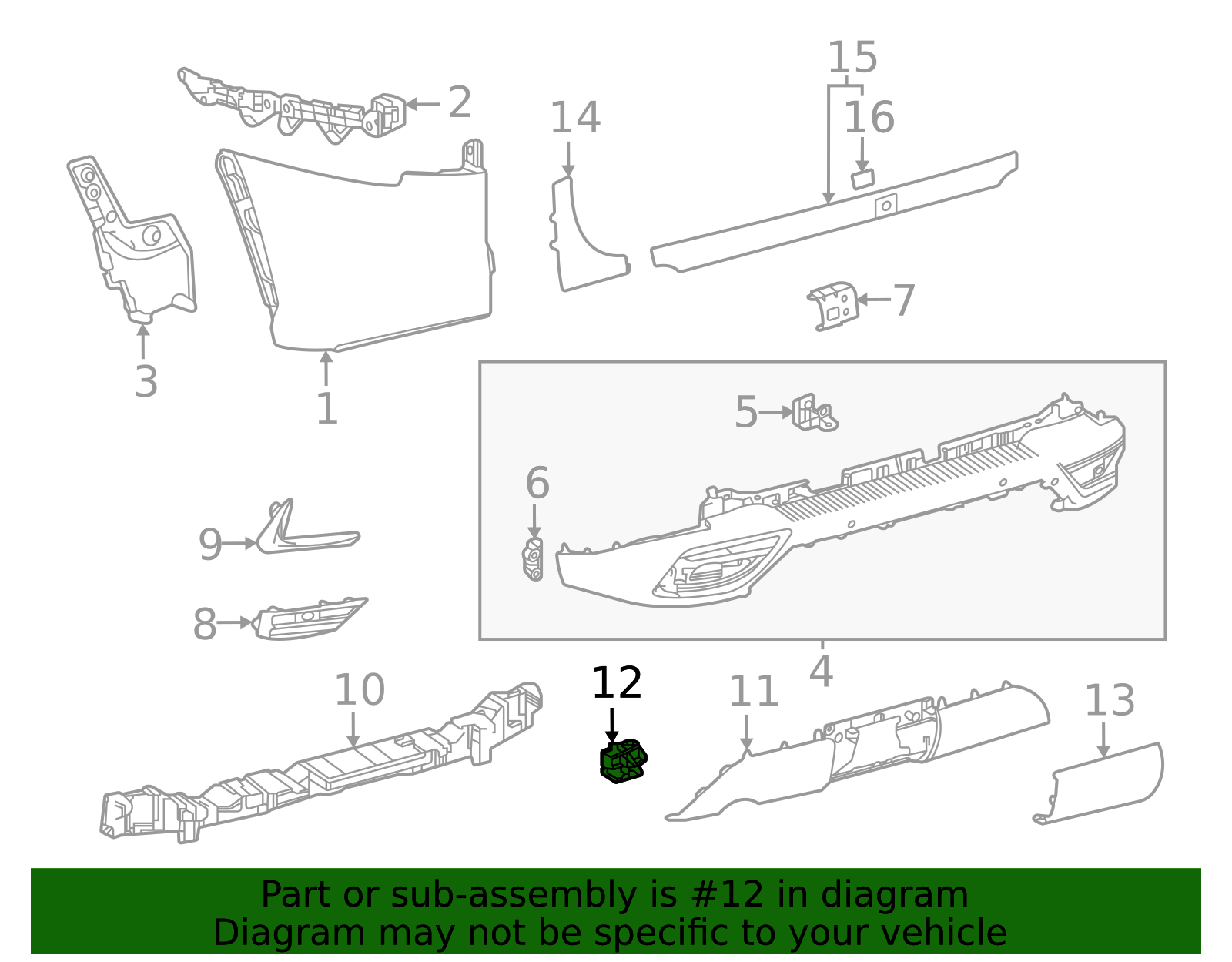 52167-60050 - High-Quality Valance Panel Bracket for 2022-2025 Lexus ...