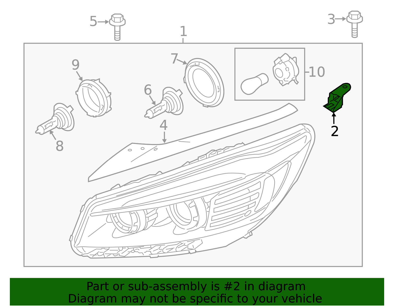 92142-C6000 - Kia Headlamp Assembly Rear Bracket 2016-2018 Kia Sorento ...