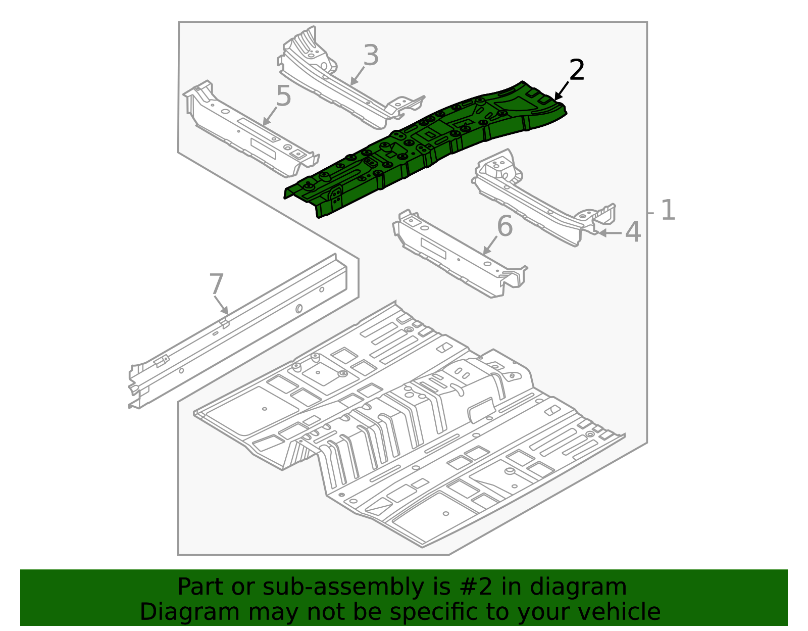 65131-L3000 - Center Reinforced 2021-2024 Kia K5 | Kia.Parts Store