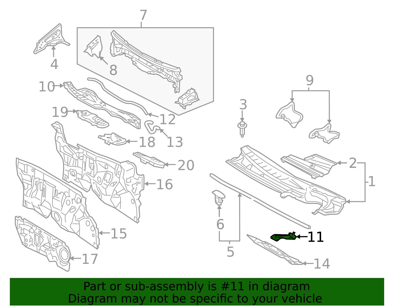 55722-52120 - High-Quality Cowl Plenum Panel Bracket for 2012-2014 ...