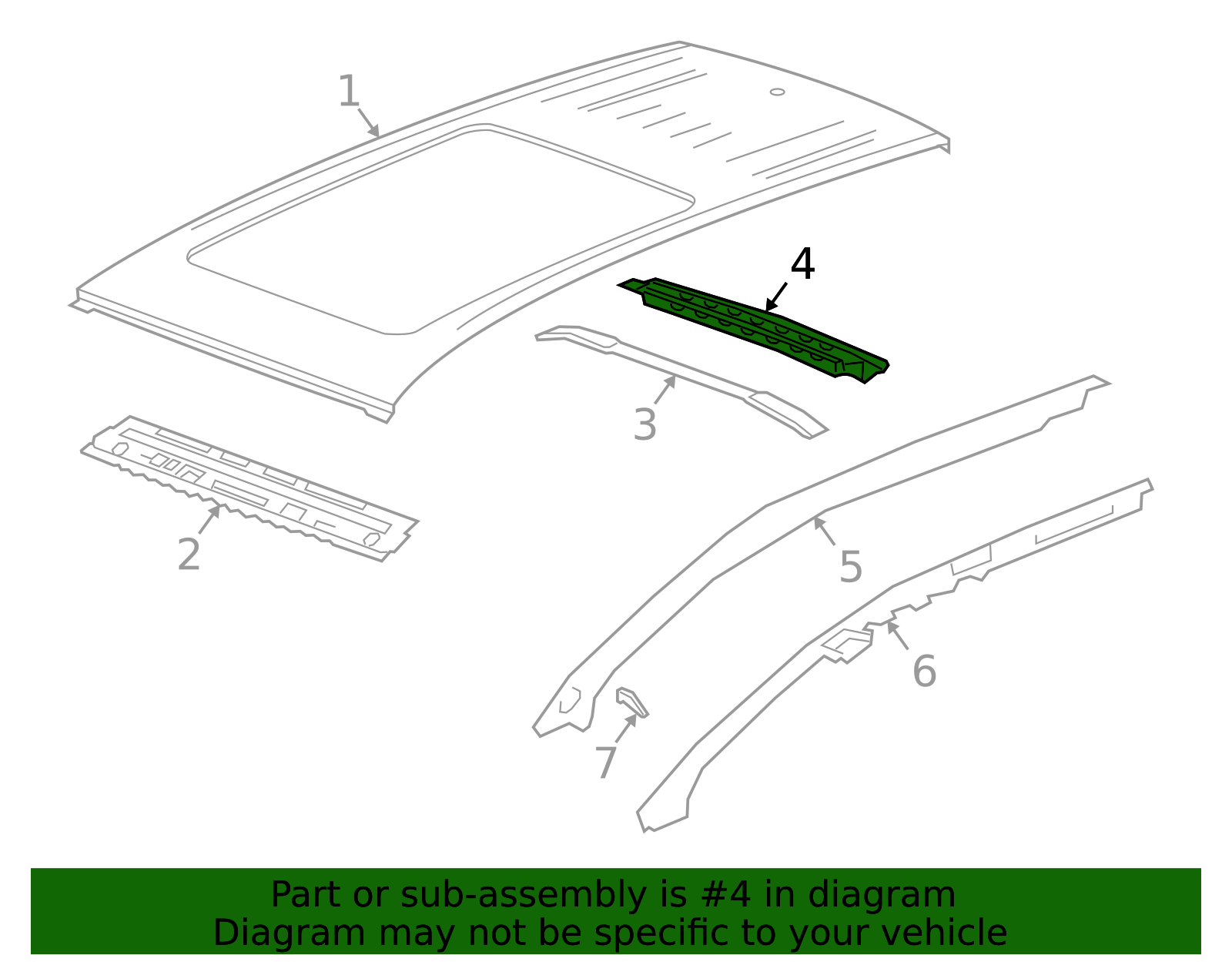 84623516 - 2020-2025 Cadillac XT6 - Roof Header Panel | Partners Chevy