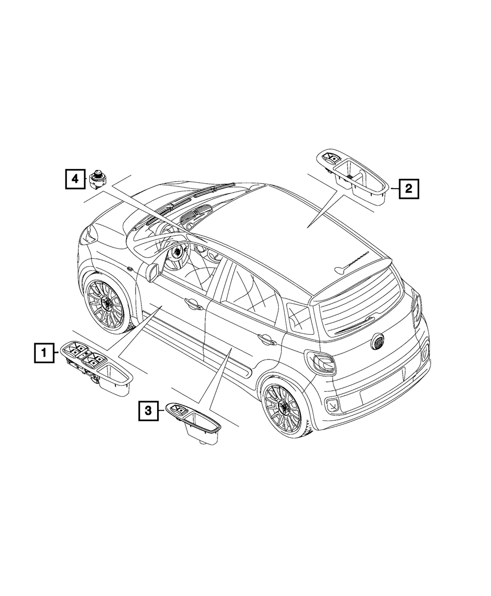 2018-2019 Fiat 500L Power Window Switch 6QL66JXWAA | Mopar eStore