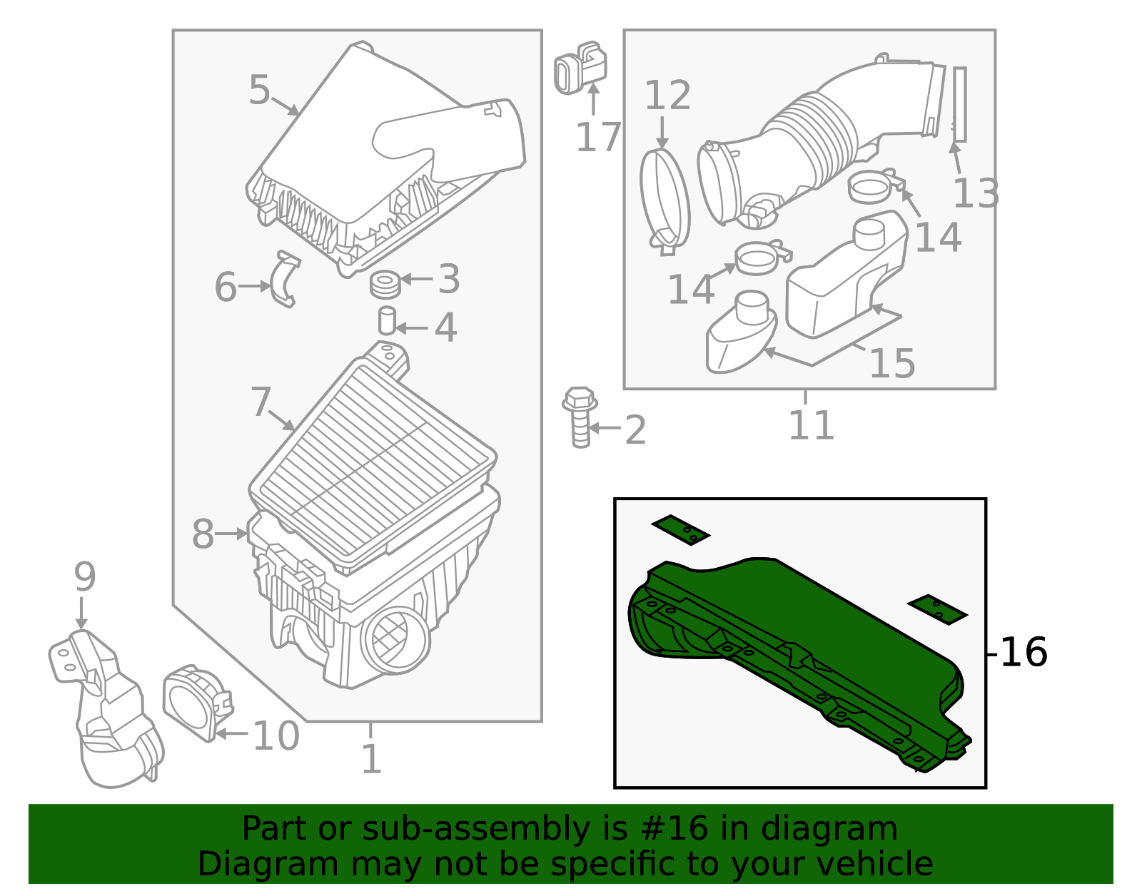 2012-2014 Hyundai Genesis Air Inlet Duct 28210-3M200 | MotorMotor