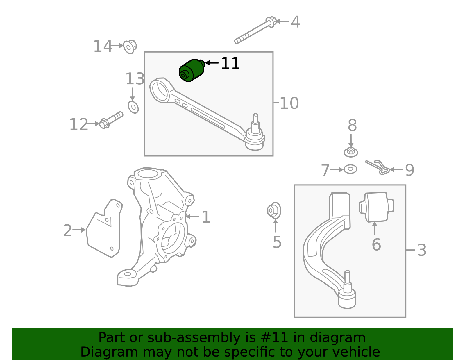 Hyundai - 54551-J5000 - Lateral Arm Bushing - 2019-2025 Genesis G70 ...
