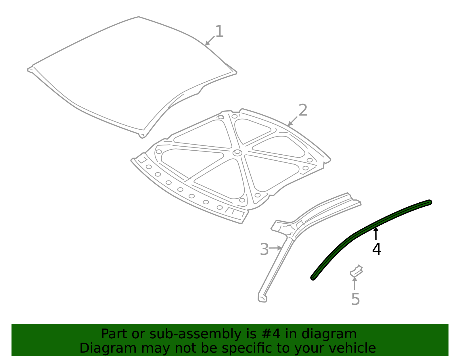Genuine Roof Molding - 73854-6AV0A | NissanParts.cc | Nissan Parts Store