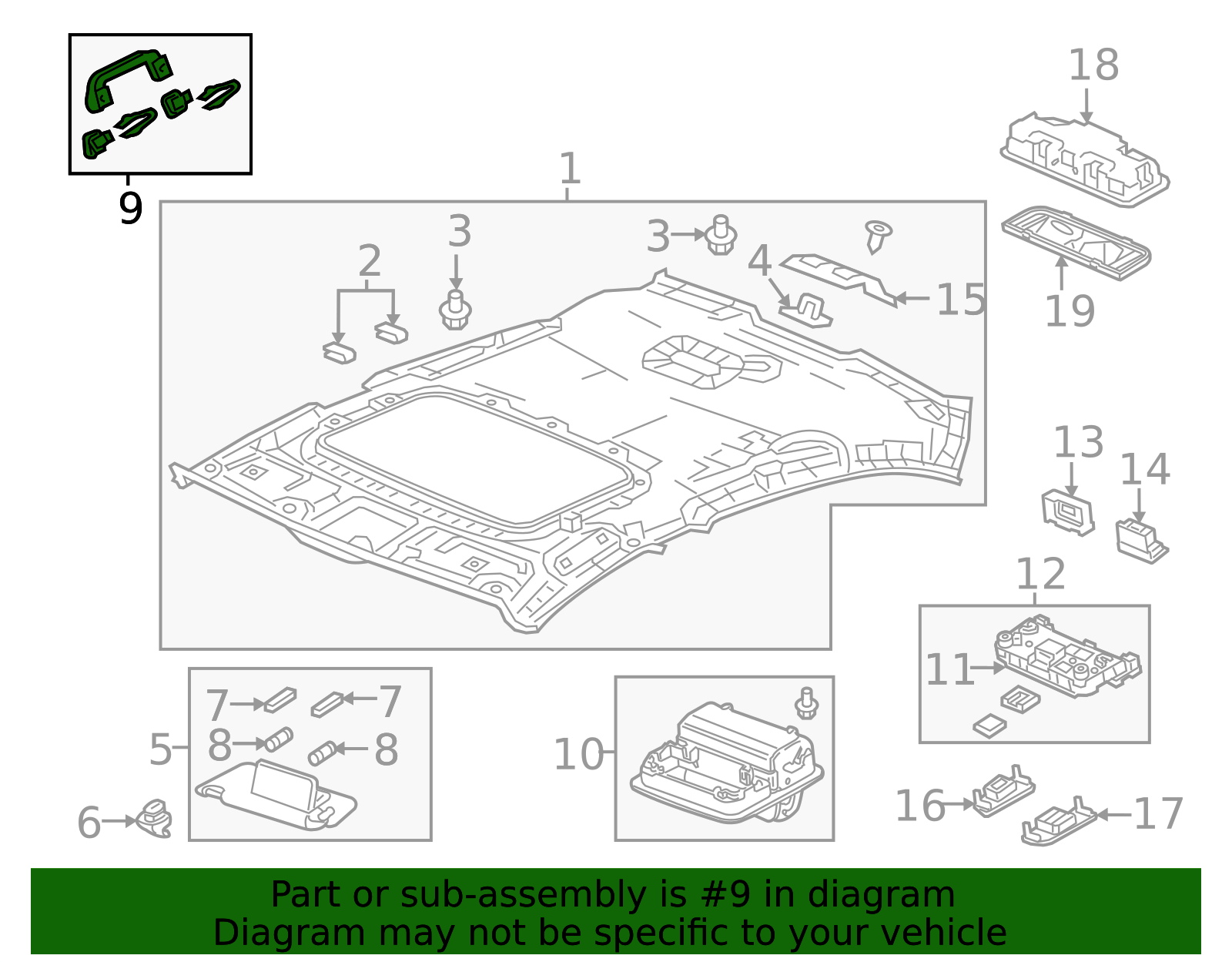 83240-SNA-A01YA - 2013-2020 Acura - Grab Rail Assembly *YR436L ...