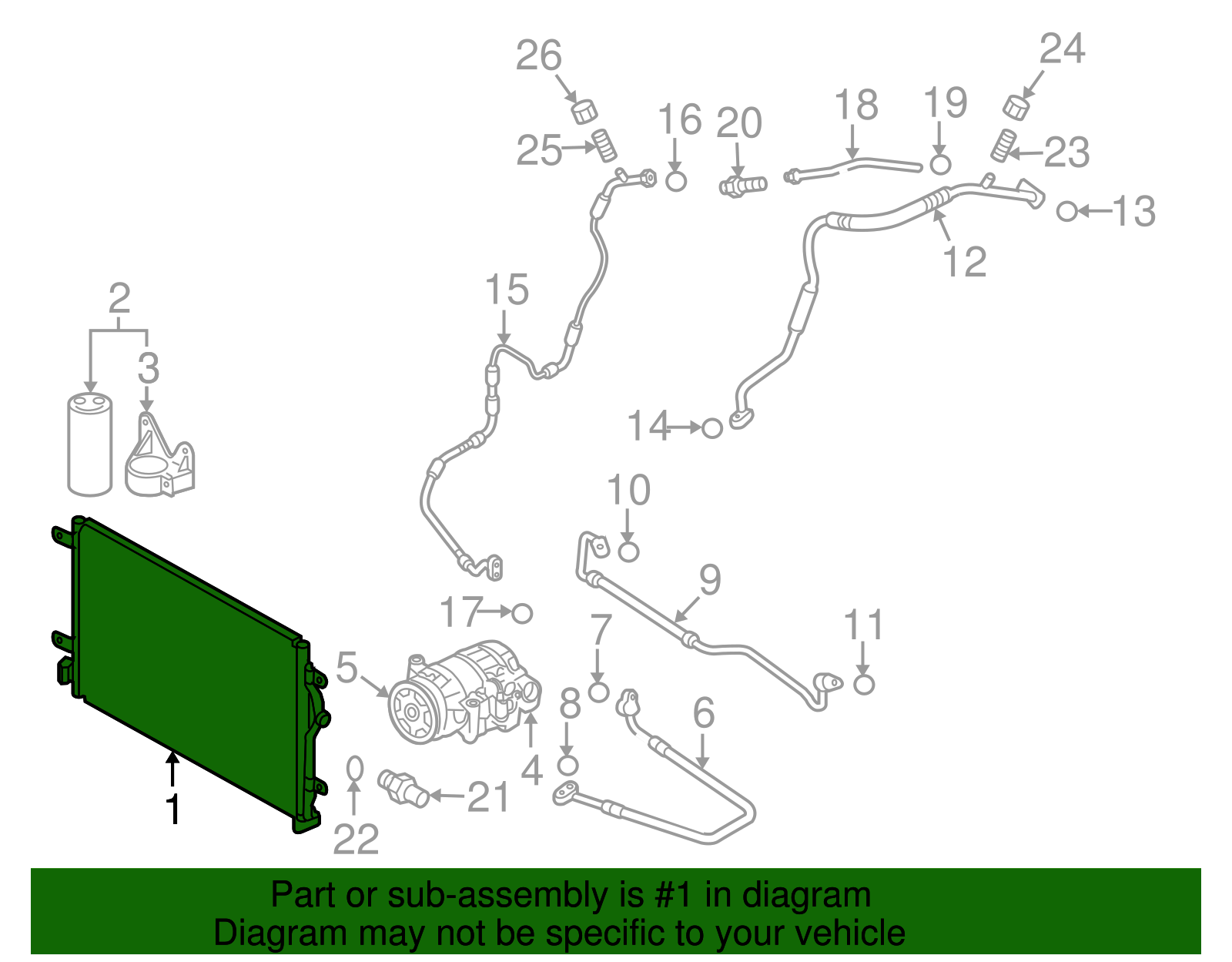 8E0-260-403-T - Condenser 2005-2009 Audi | Audi OEM Parts Guy