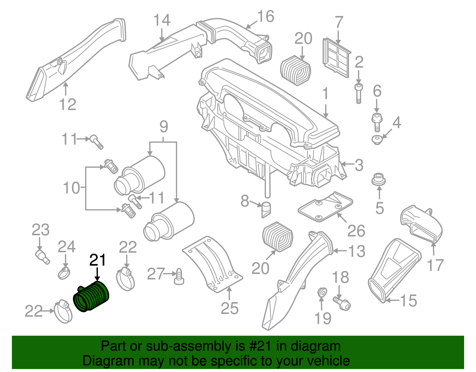 420-129-928 - Intake Duct 2008-2015 Audi R8 | Audi OEM Parts Guy