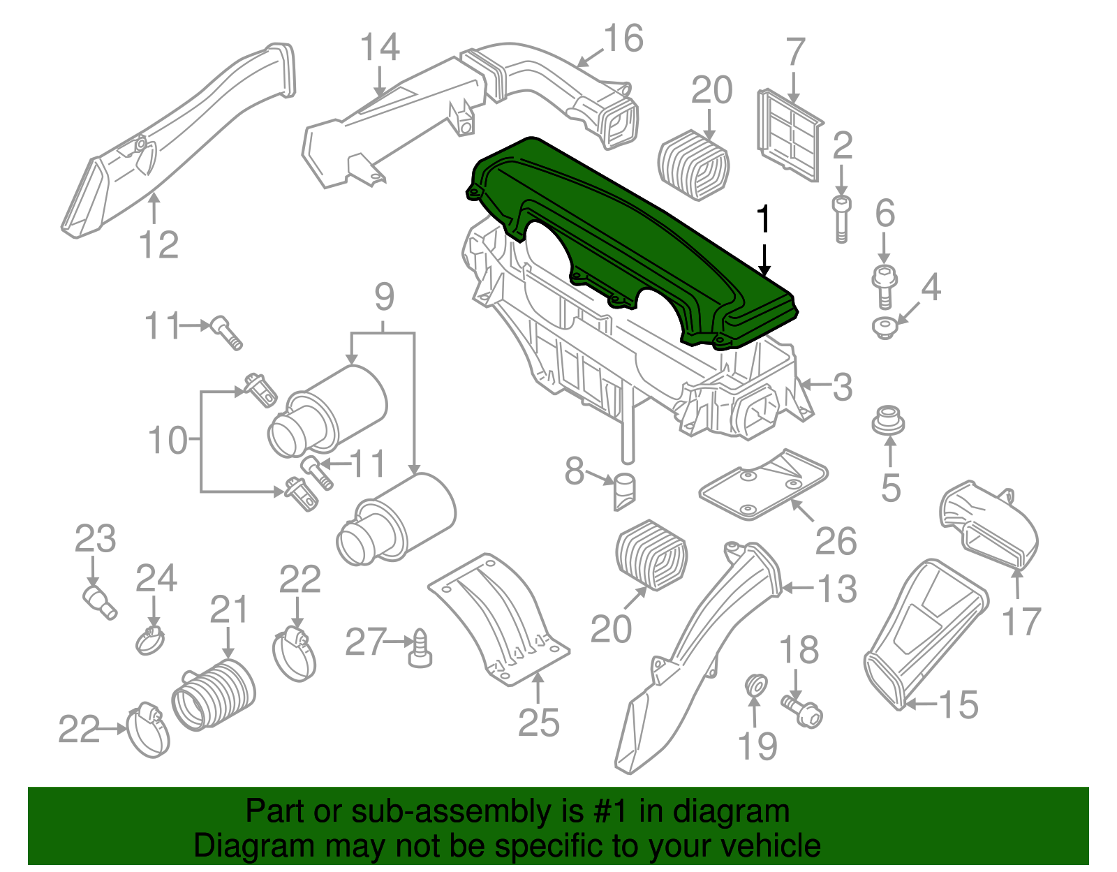2008-2015 Audi R8 Upper Housing 420-133-846-D | TascaParts.com