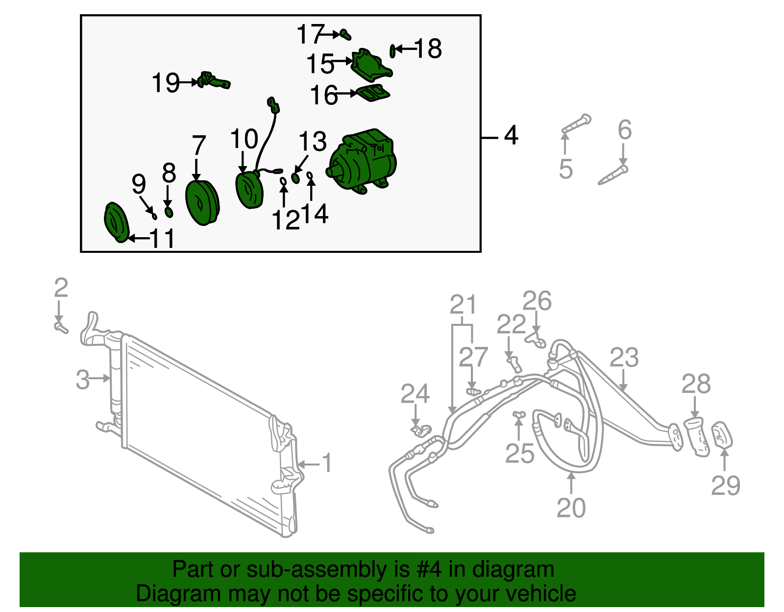2003-2008 Hyundai Tiburon Compressor Assembly 97701-2C600 | OEM Parts ...