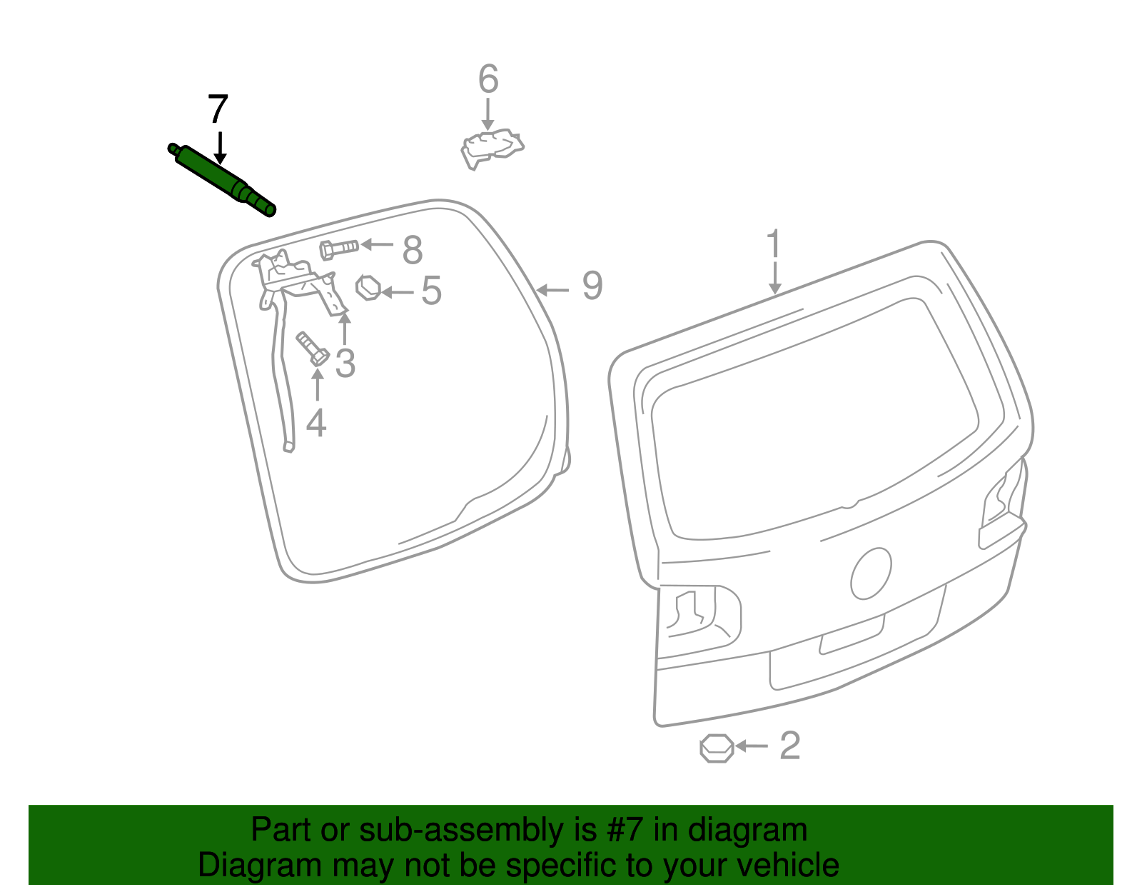 2004-2010 Volkswagen Touareg Support Cylinder 7L6-827-550-N | VW Direct ...