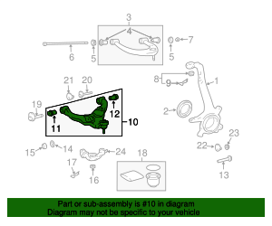 48069-60010 - Lower Control Arm 2003-2009 Lexus GX470 | Lexus Parts Outlet